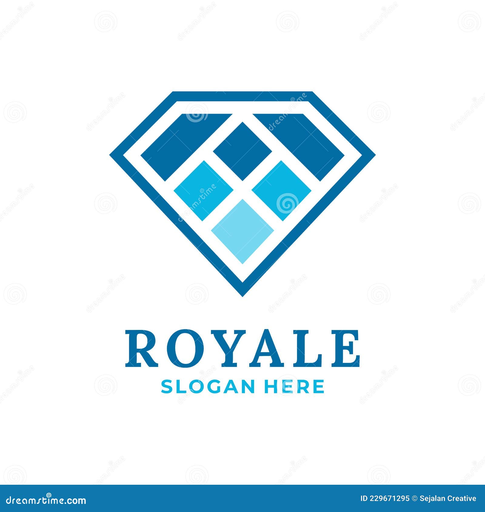 Royal Diamond Elegant Logo stock vector. Illustration of glossy - 229671295