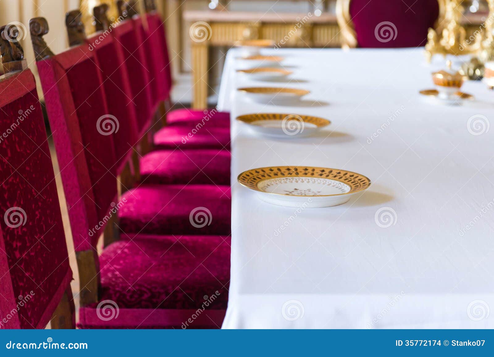 Royal dinner table stock photo. Image of furniture, chair - 35772174