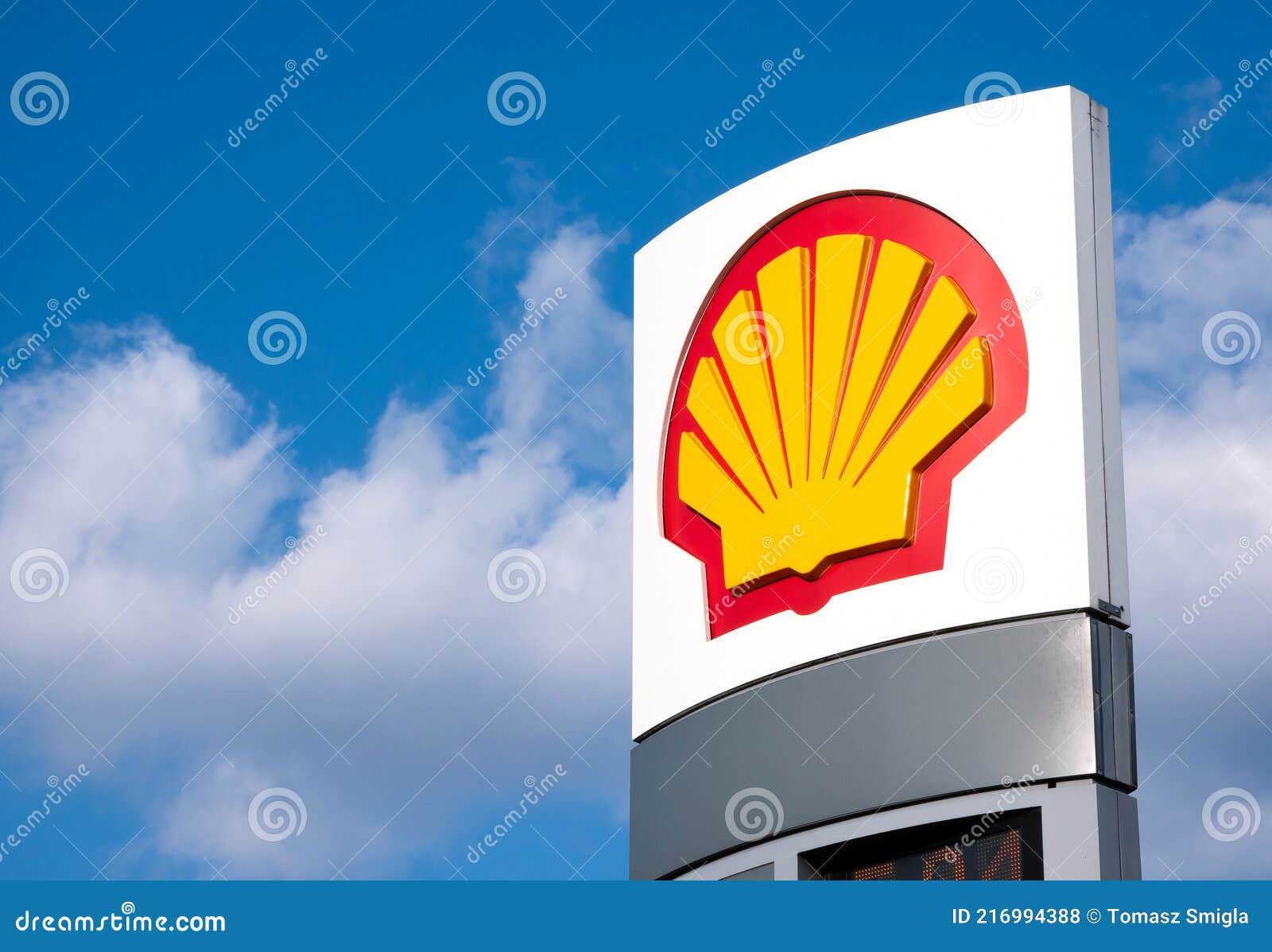 Royal Dutch Shell Gas Station Signage, Shell Symbol Sign Closeup ... Royal Dutch Shell Gas Station Signage, Shell Symbol Sign Closeup ...