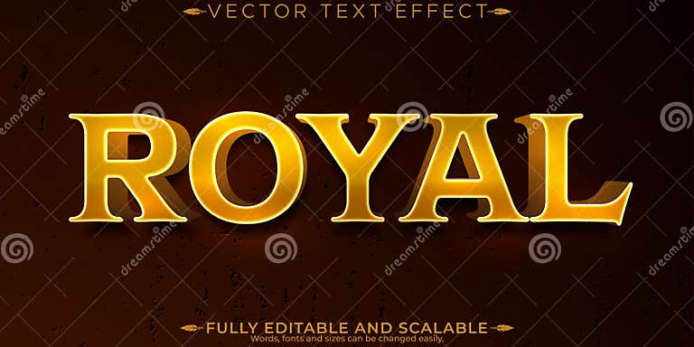 Royal Editable Text Effect, Editable Gold and Regal Text Style Stock ...