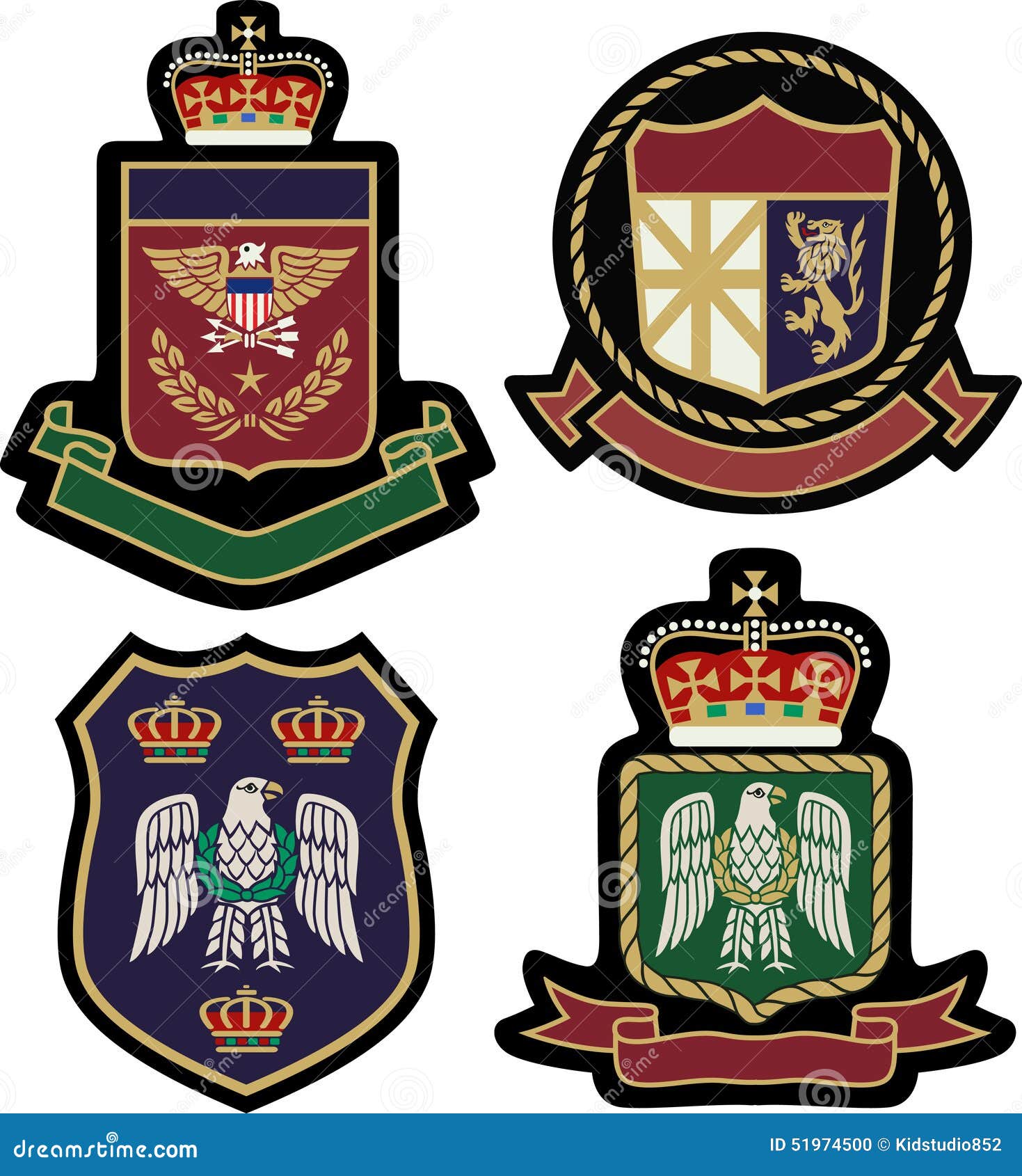 Royal Emblem Badge Shield Stock Vector Illustration Of Griffin 51974500