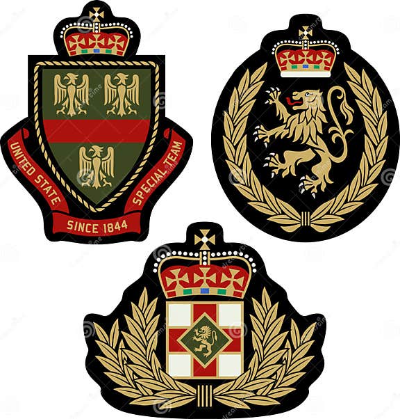 Royal Emblem Badge Shield Stock Vector Illustration Of Laurels 51519179