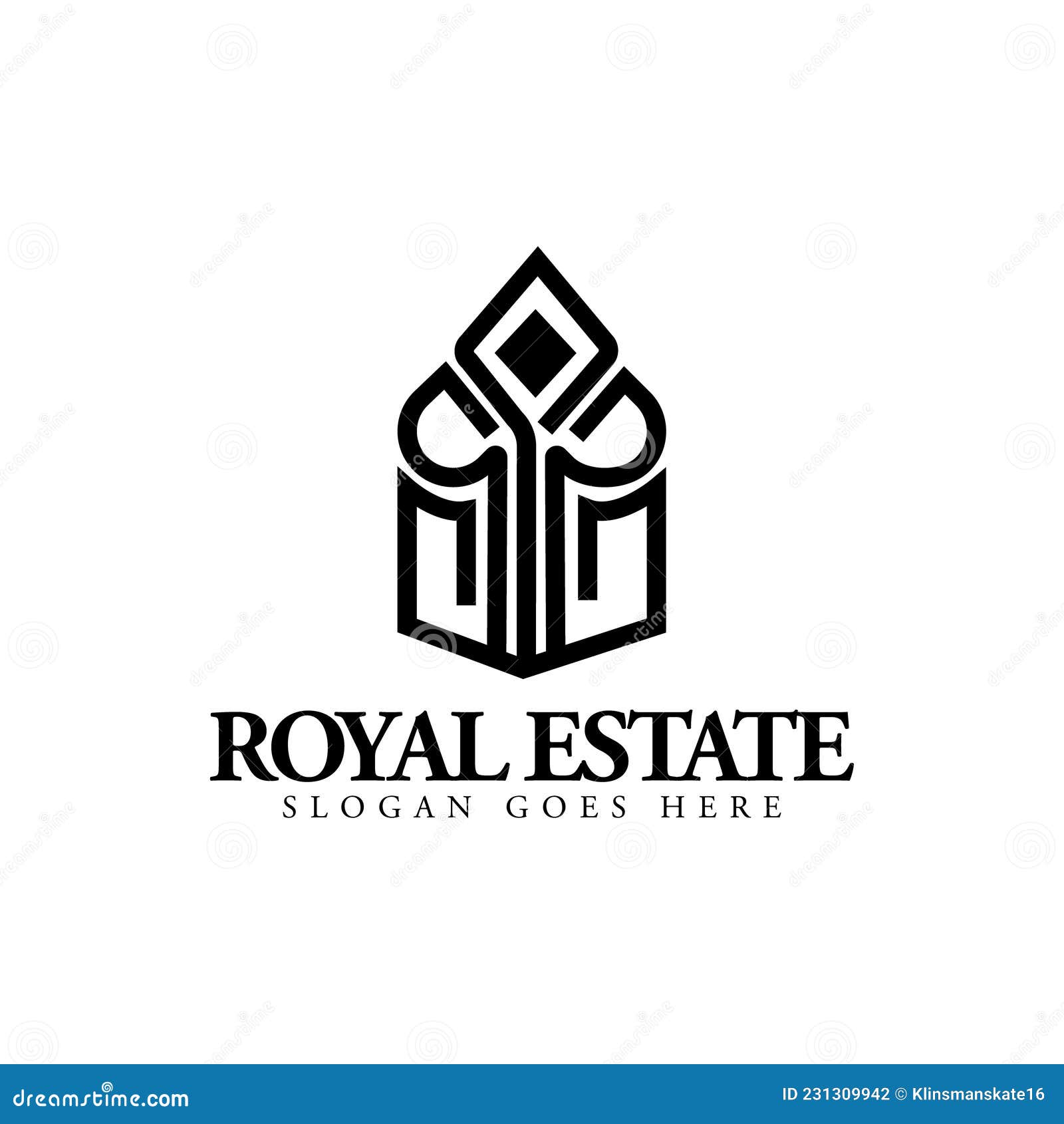 Royal Estate Logo Design Template Stock Vector - Illustration of ...