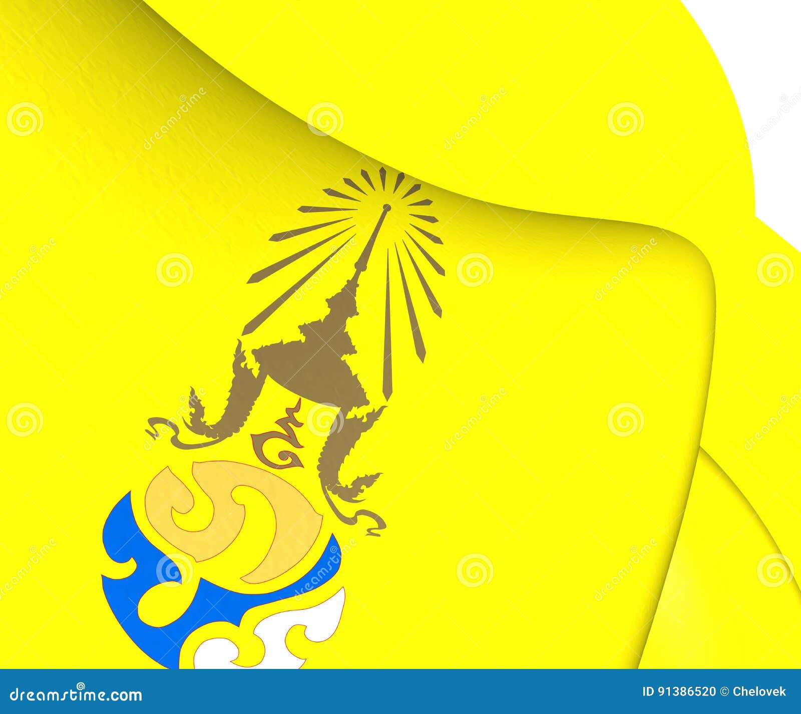 Royal Flag of King Rama IX stock illustration. Illustration of thai ...