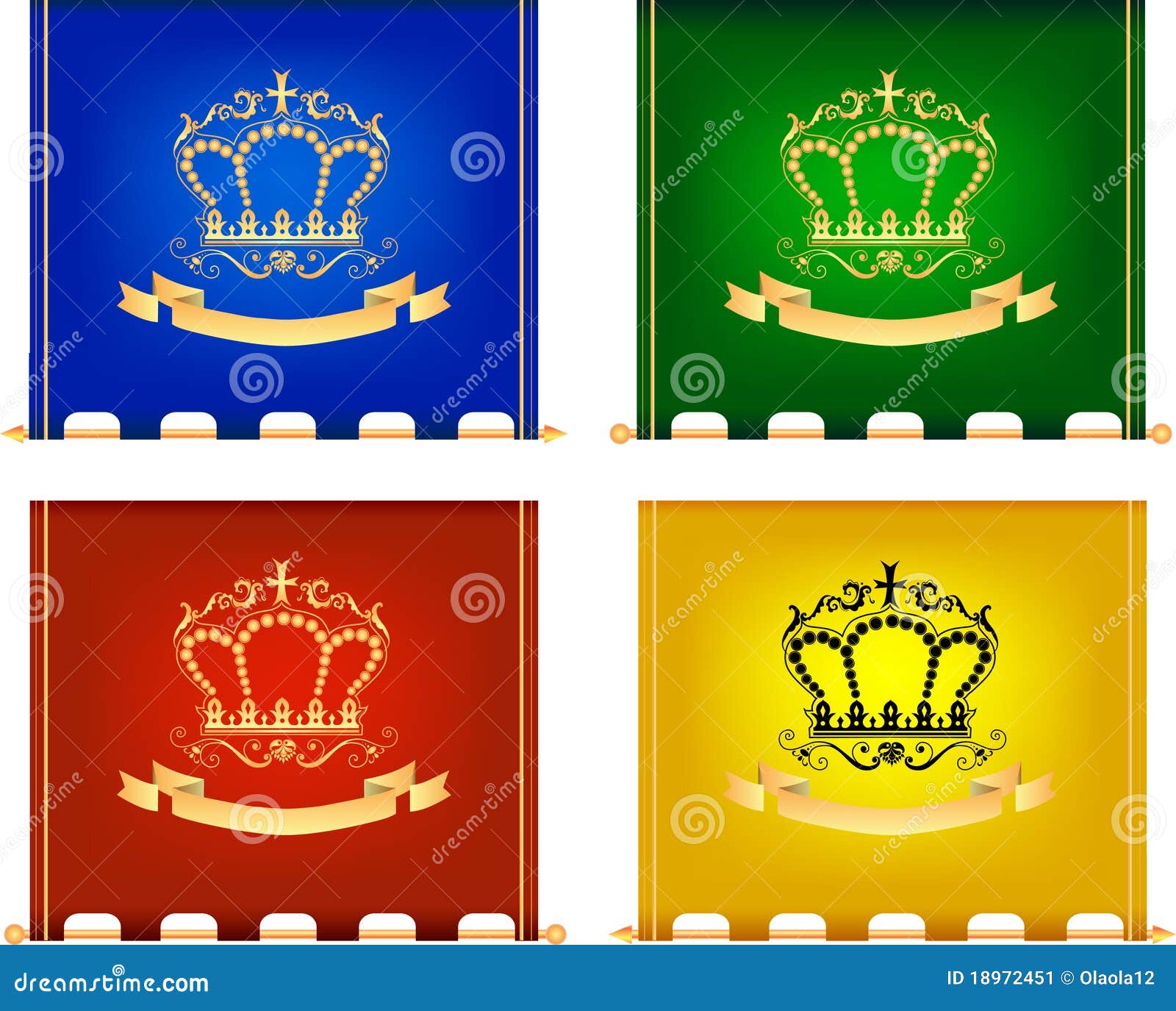 Royal flags stock vector. Illustration of furniture, element - 18972451