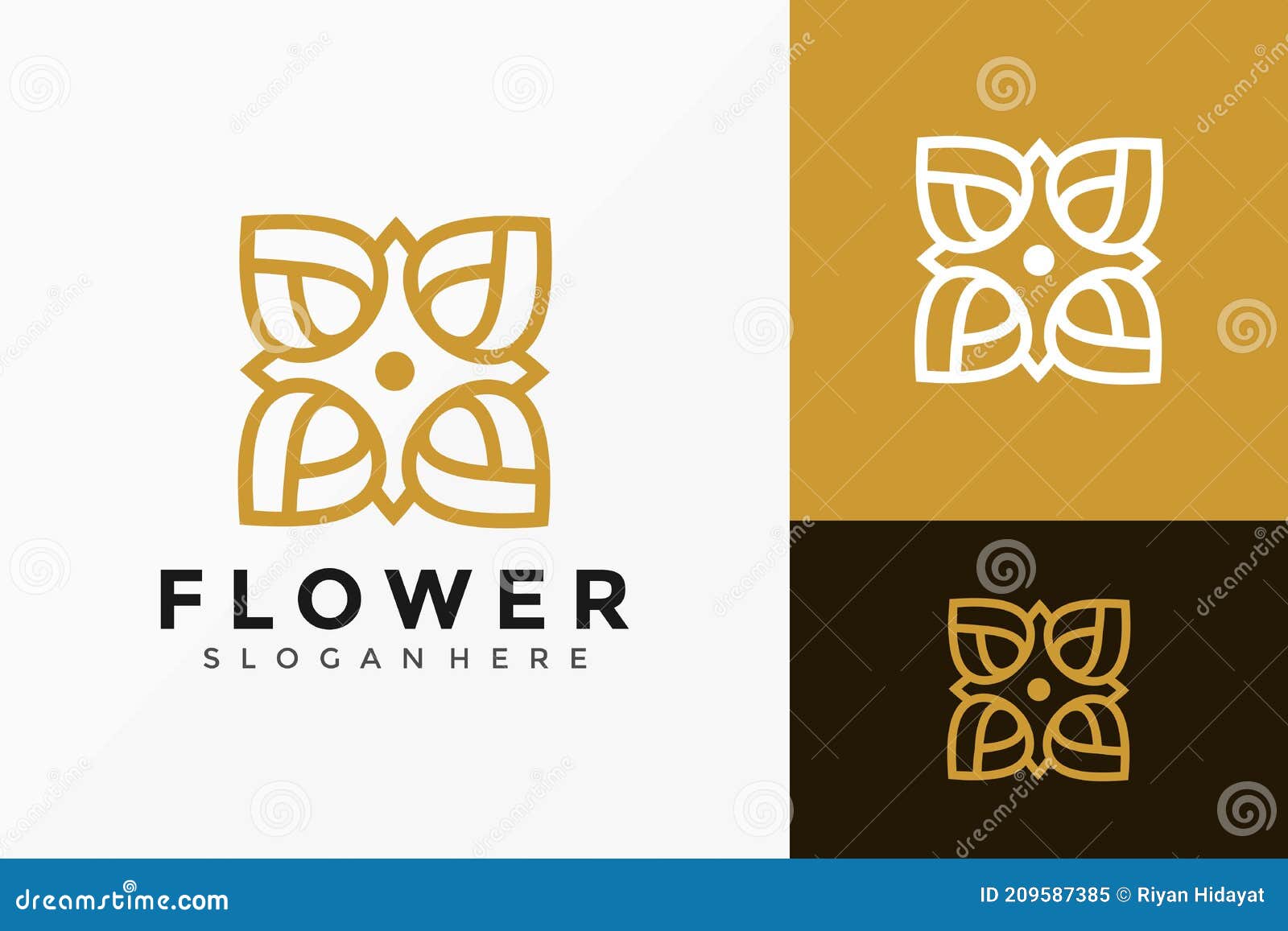 Royal Flower Logo Design, Elegant Modern Logos Designs Vector ...