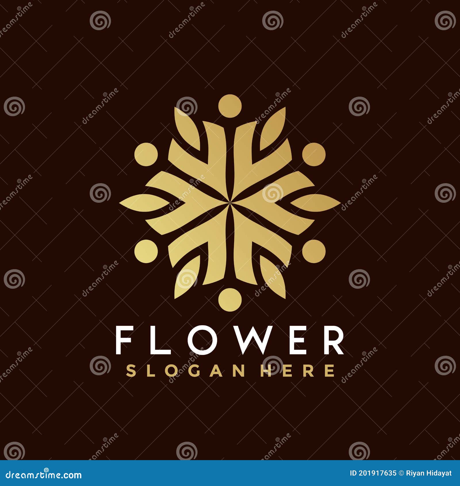 Royal Flower Logo Designs Vector Illustration Stock Vector ...