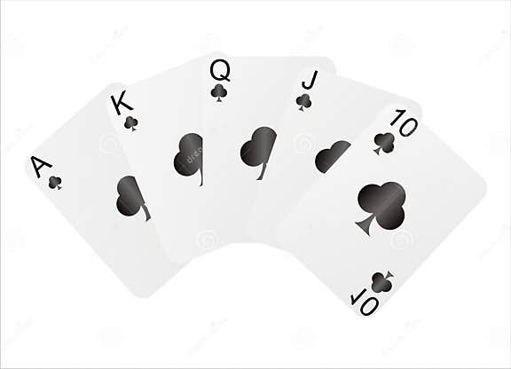 Royal flush stock vector. Illustration of graphic, isolated - 13173018