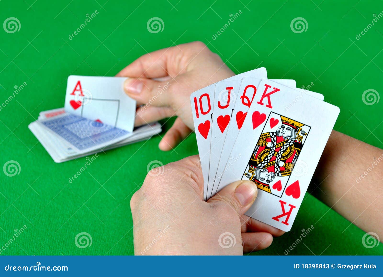 Royal Flush stock image. Image of game, card, king, hearts - 18398843