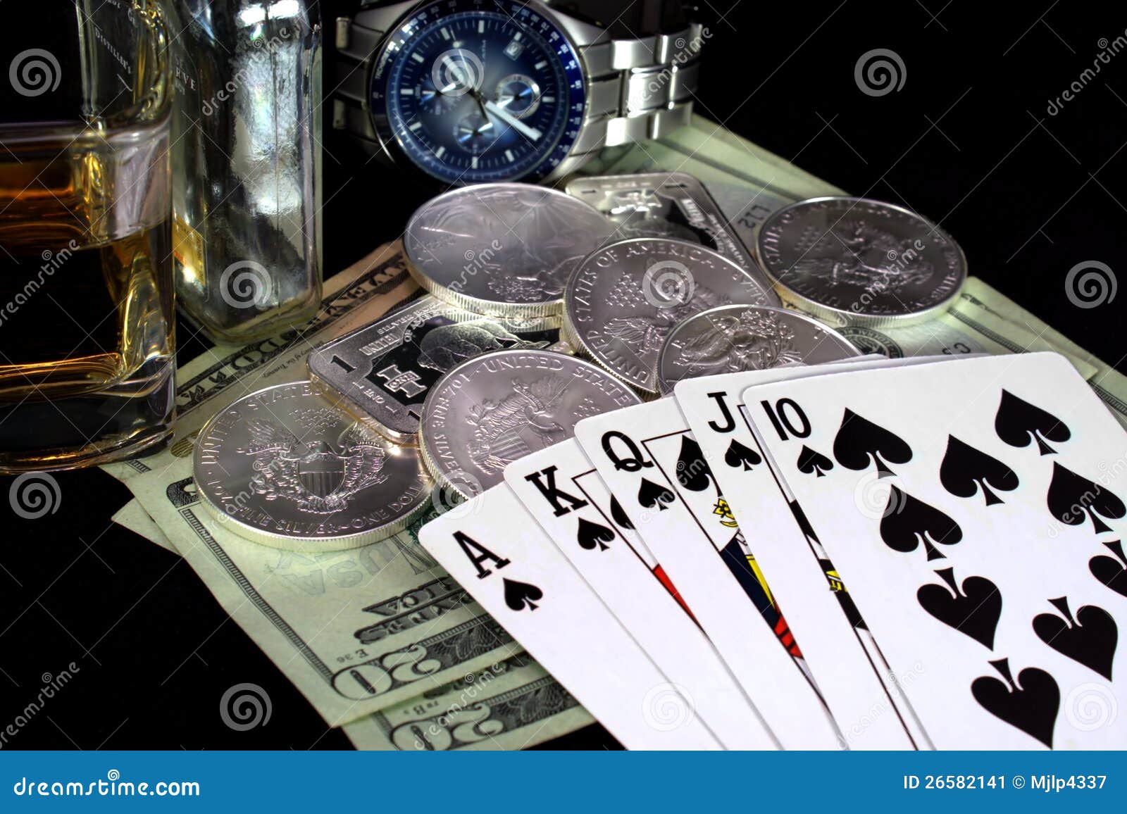 The Royal Flush stock image. Image of jackpot, lose, vegas - 26582141
