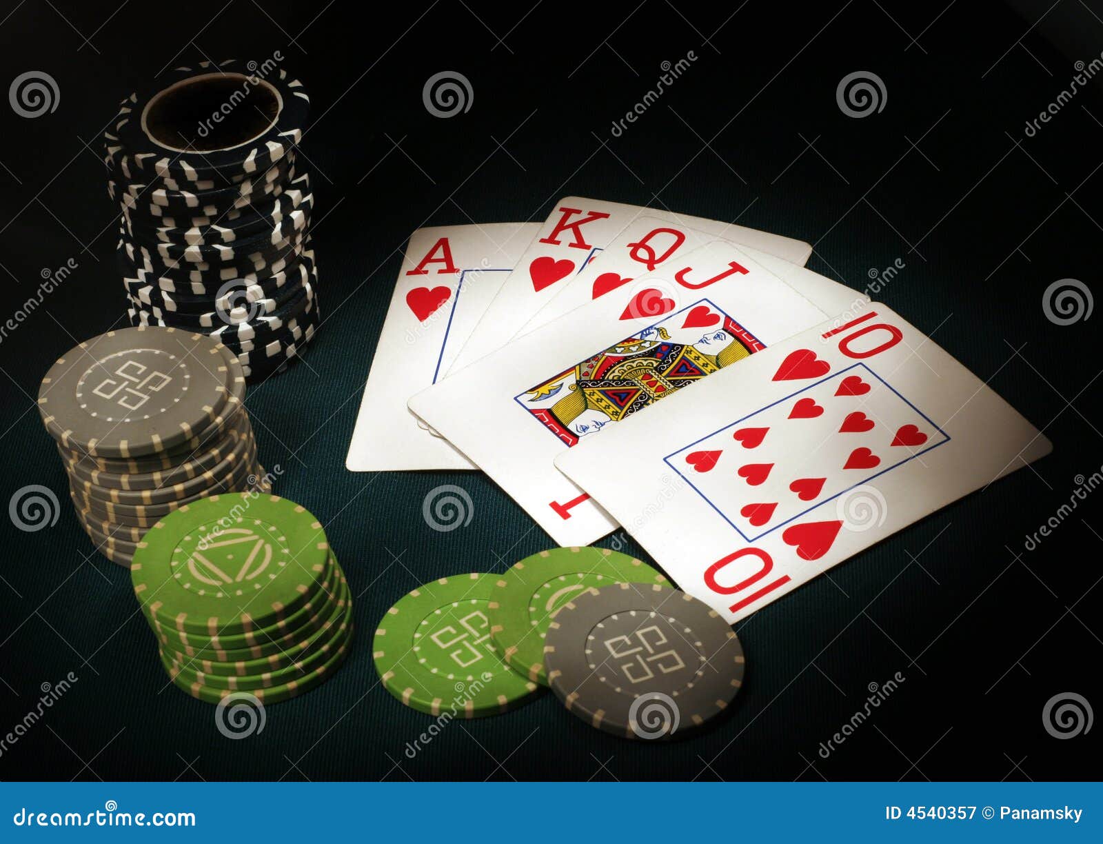 Royal Flush stock image. Image of success, cards, heart - 4540357