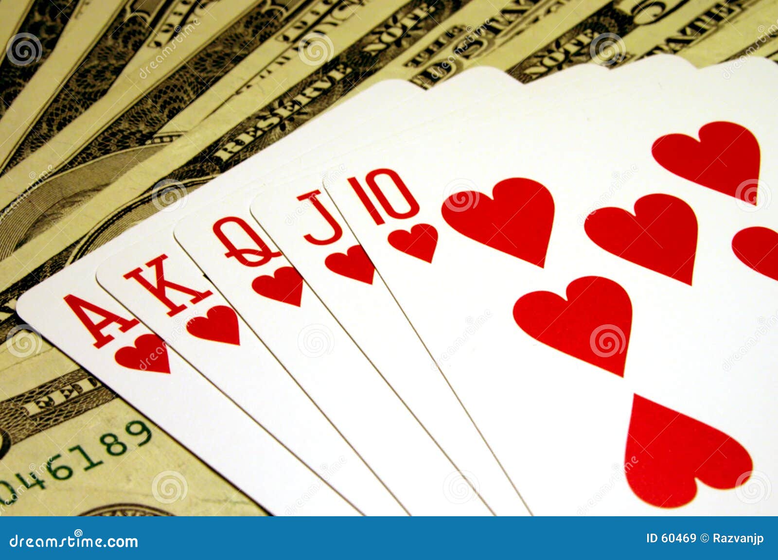 Royal flush stock image. Image of design, fortune, faith - 60469