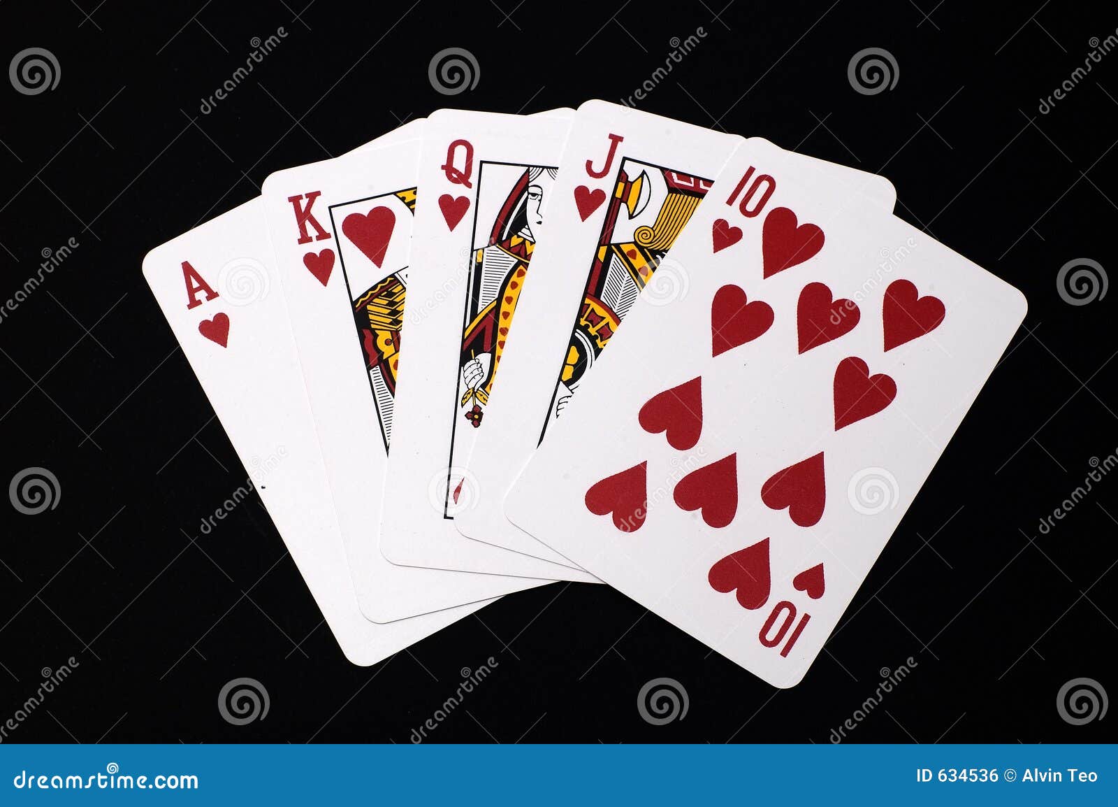 Royal Flush stock photo. Image of royal, deck, black, gamble - 634536