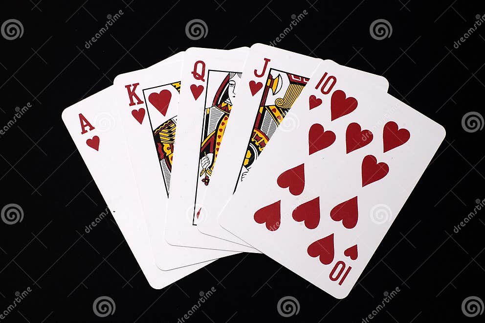 Royal Flush stock photo. Image of royal, deck, black, gamble - 634536