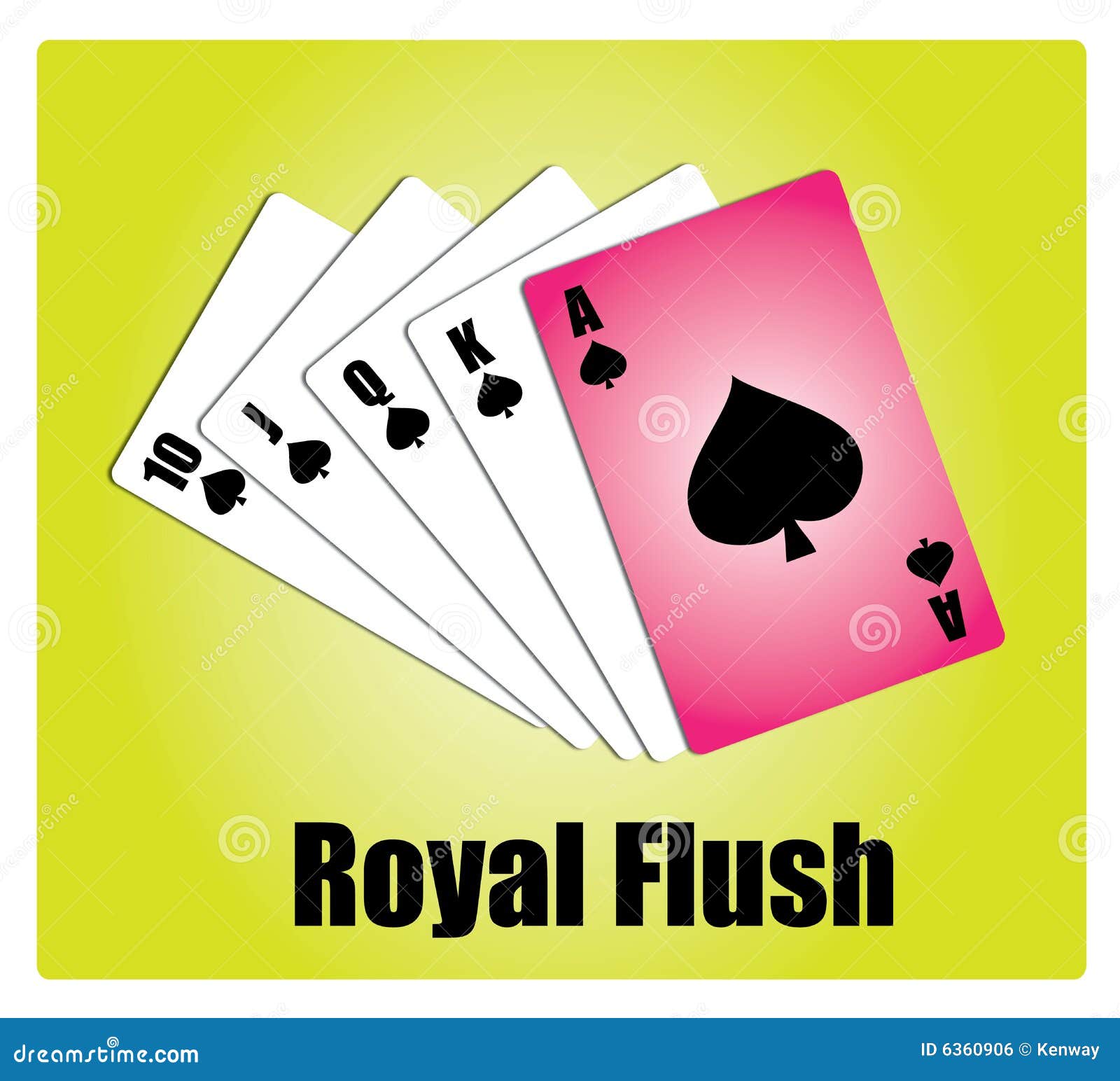 Royal Flush stock illustration. Illustration of flush - 6360906