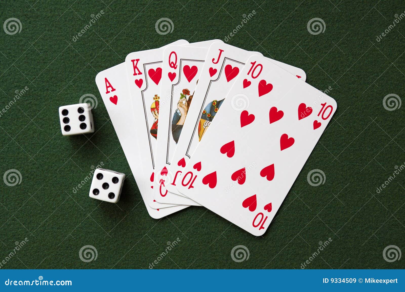 Royal flush stock image. Image of table, cards, gambling - 9334509