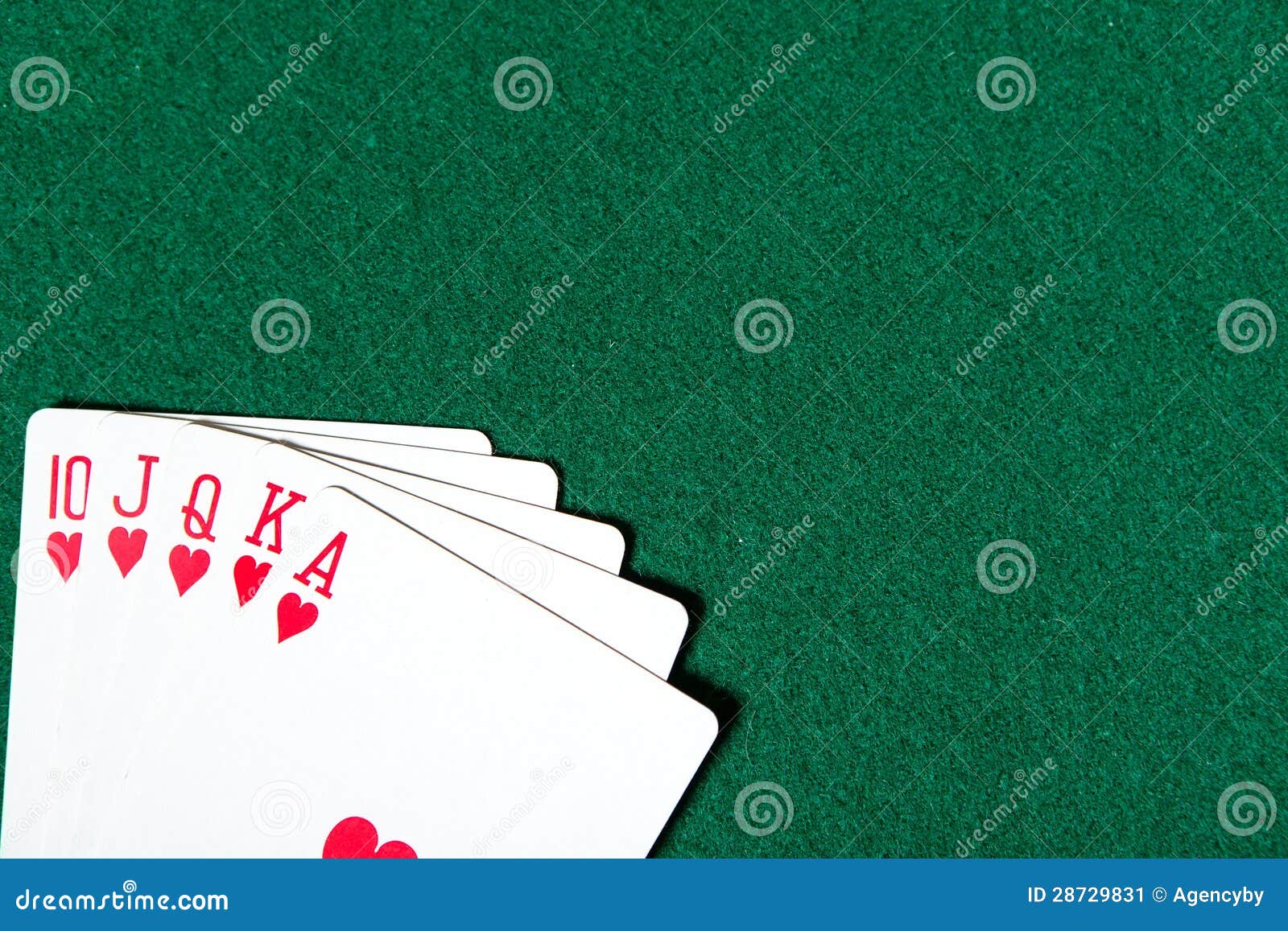 Royal Flush card sequence stock image. Image of house - 28729831
