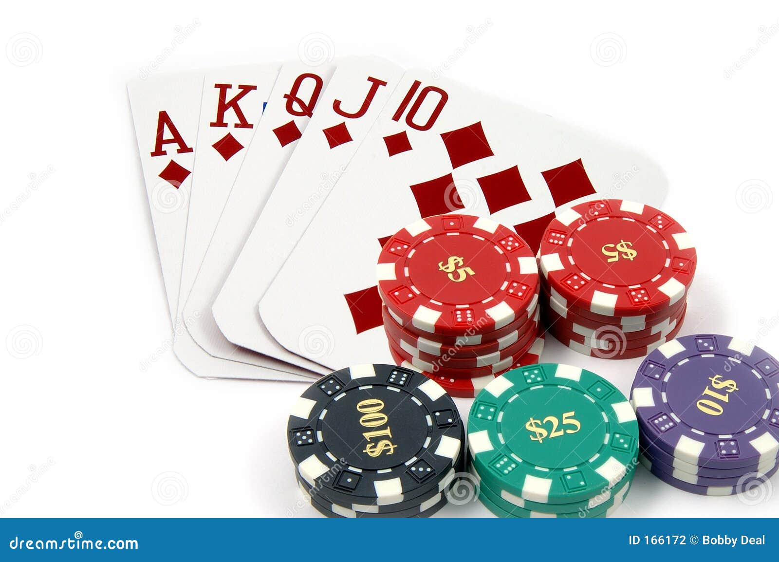 Royal Flush Diamonds stock photo. Image of wager, queen - 166172