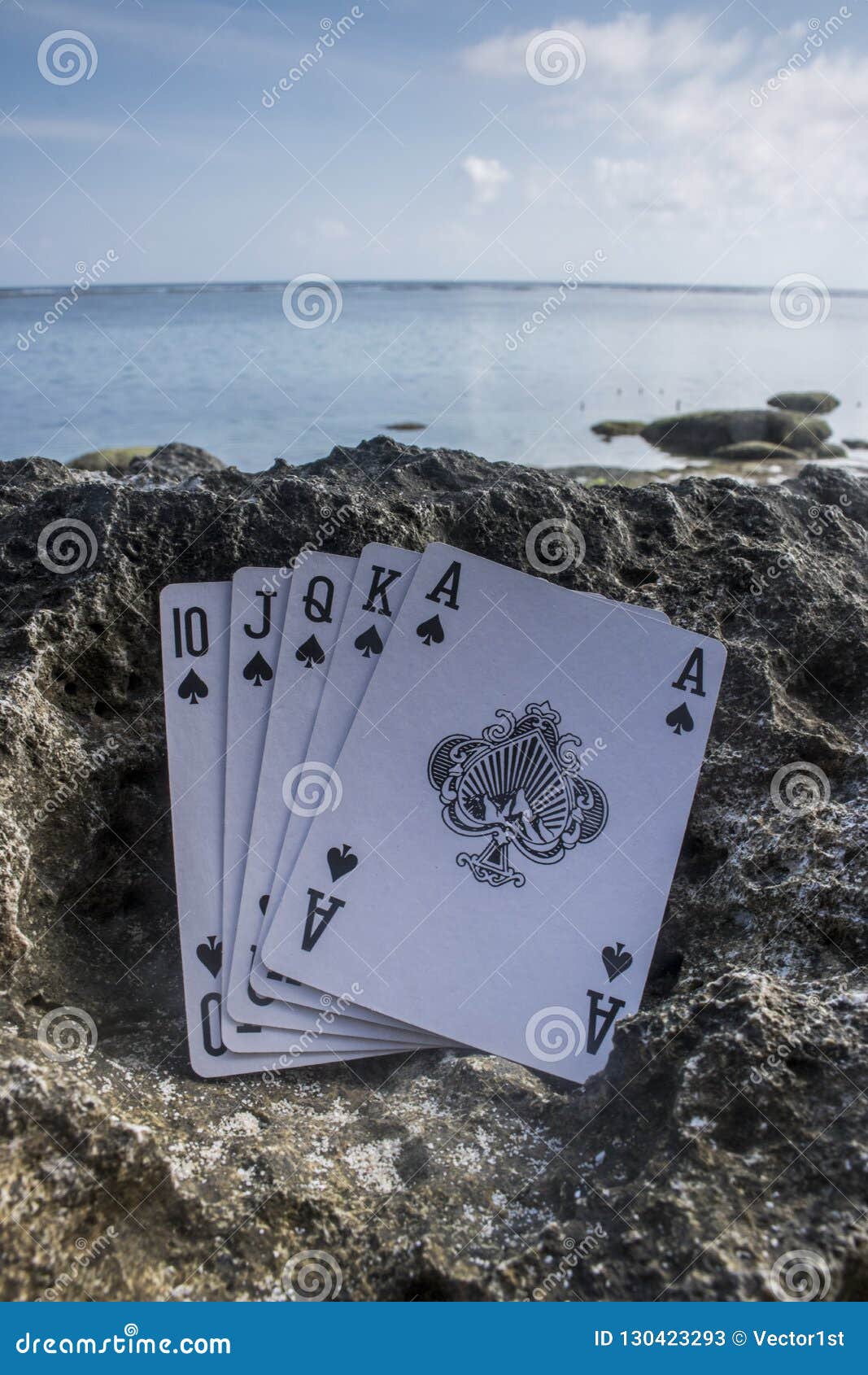 Royal Flush Spade Poker Card Gamble Stock Image - Image of money, queen ...