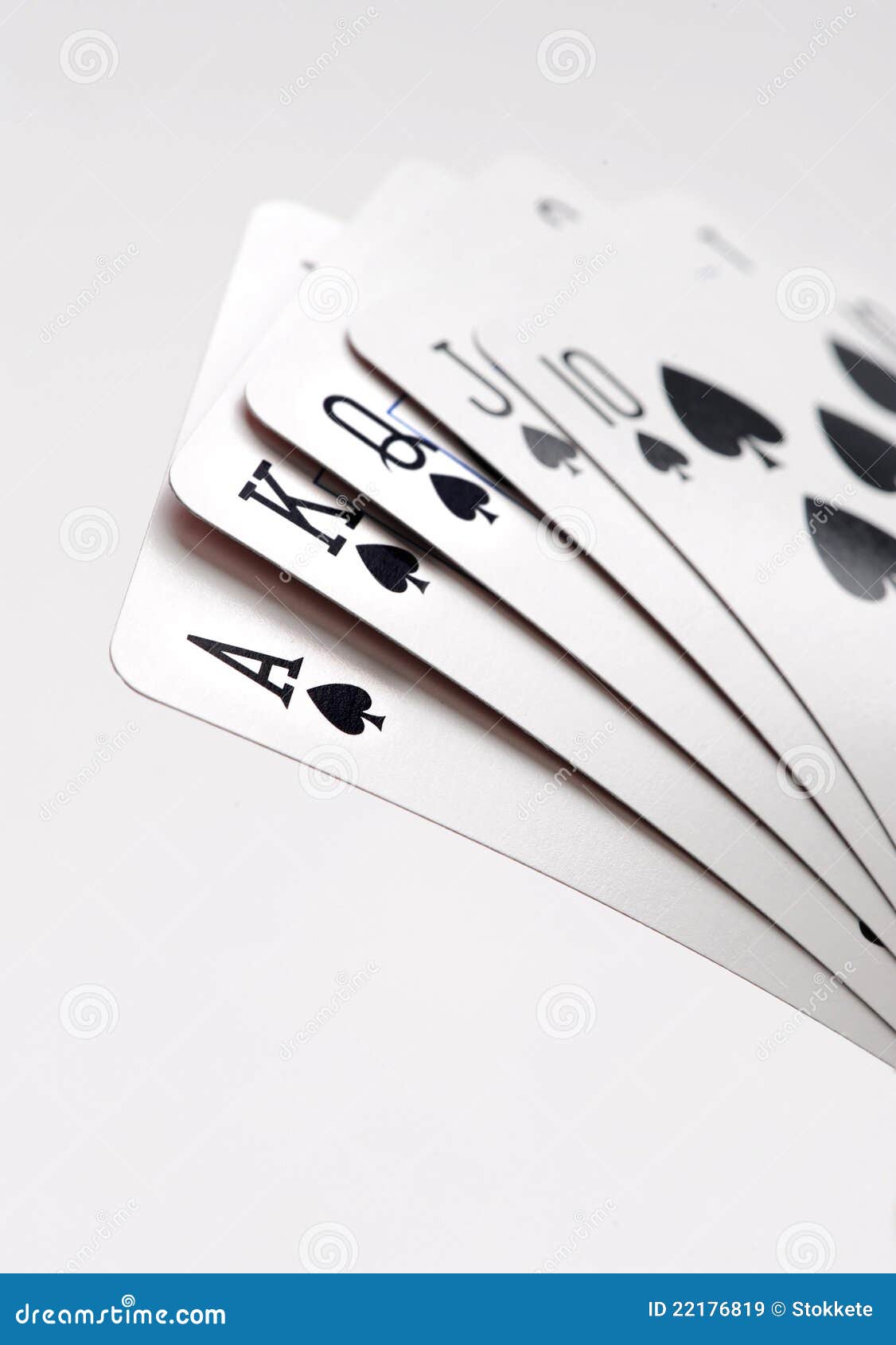Royal flush of spades stock image. Image of hidden, hold - 22176819