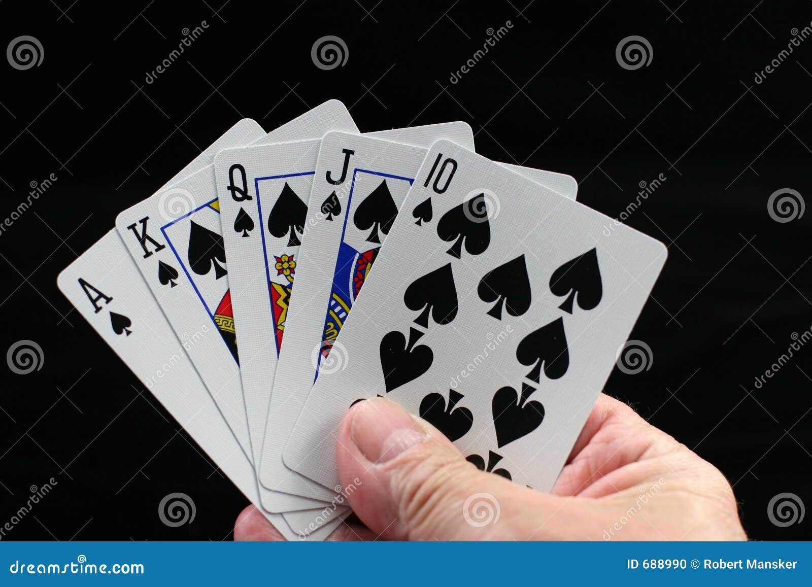 Royal Flush in Spades. stock photo. Image of friendly, cards - 688990