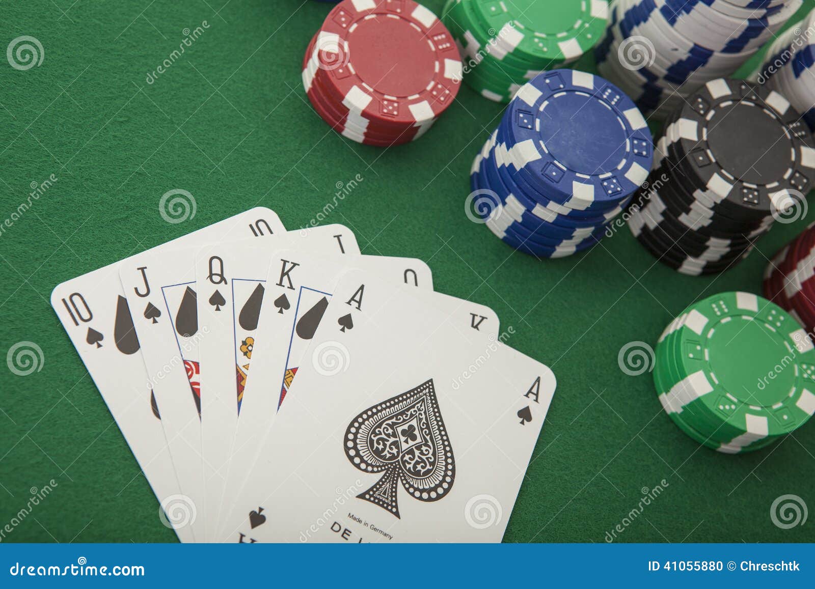 Royal Flush with spades stock photo. Image of royals - 41055880