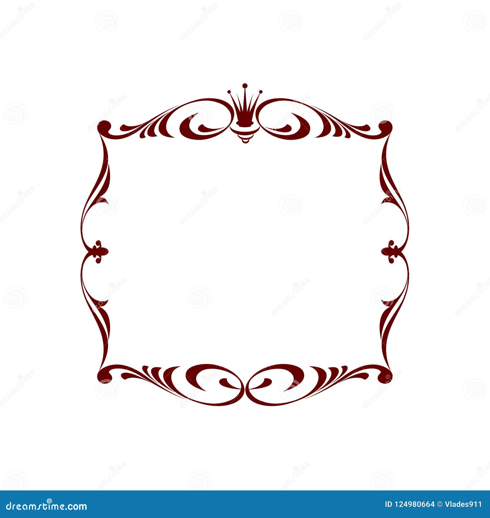 Royal Frame.Vector Illustration.Brown White. Stock Vector ...