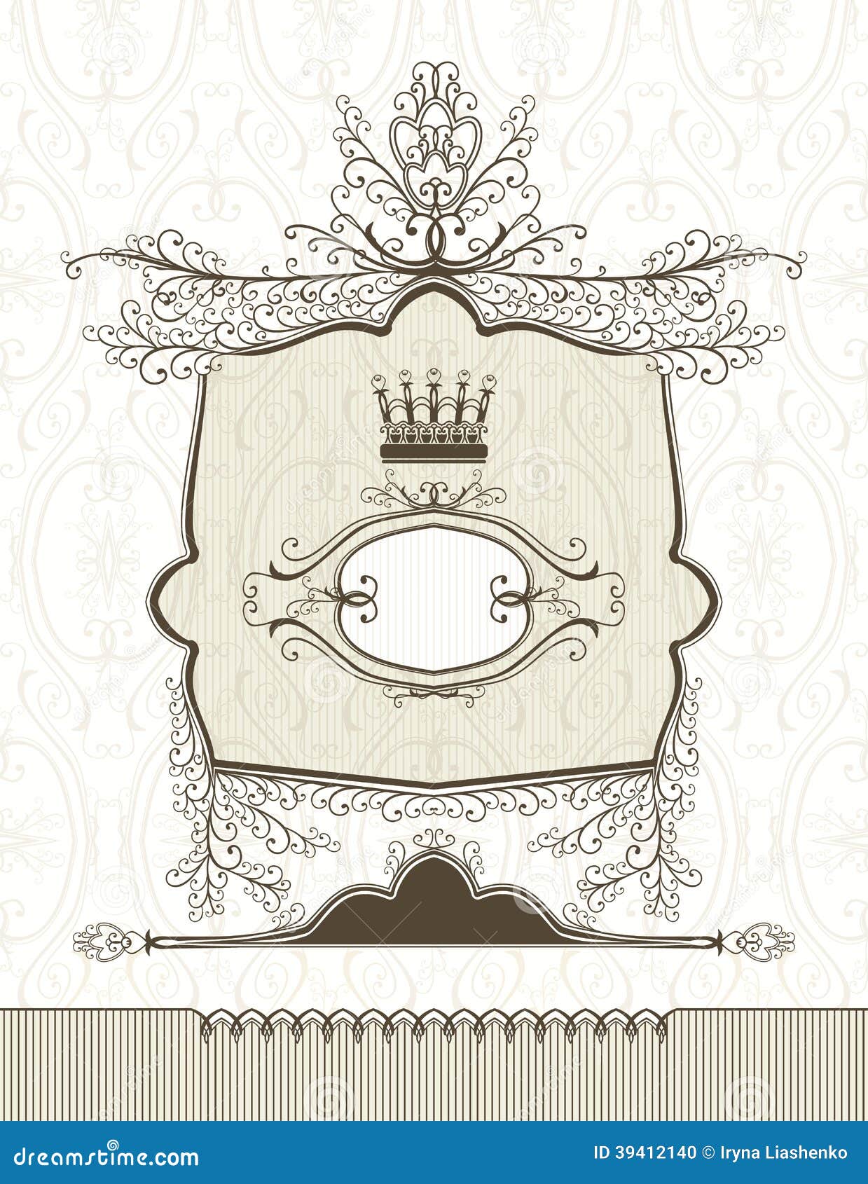 Royal frame. stock vector. Illustration of cover, classical - 39412140