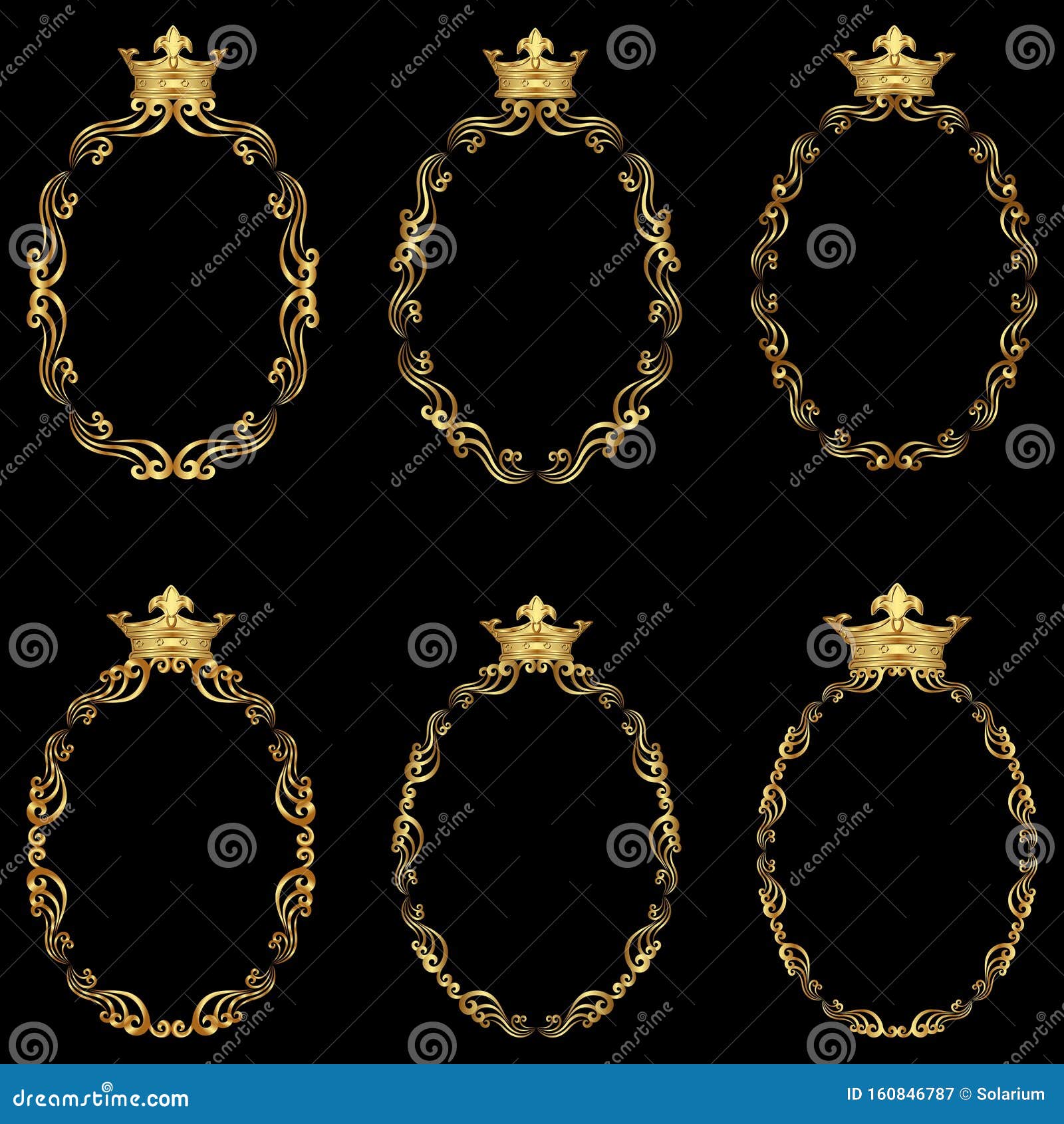 Royal frames stock vector. Illustration of kingly, royal - 160846787