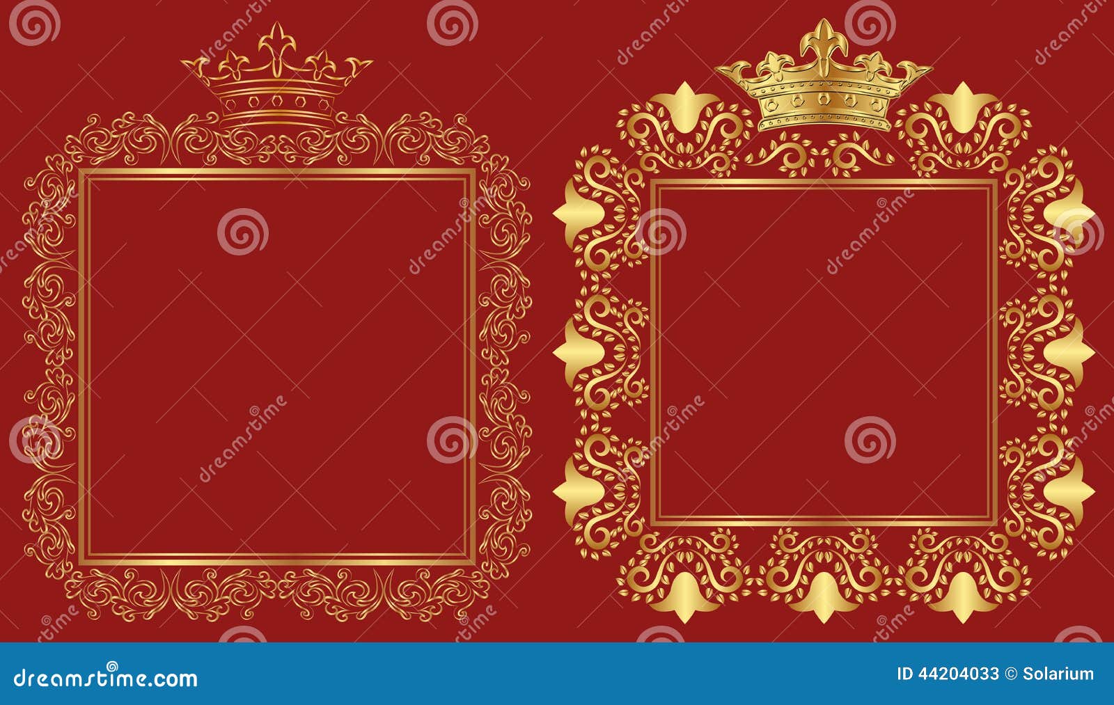 Royal frames stock vector. Illustration of crown, figure - 44204033