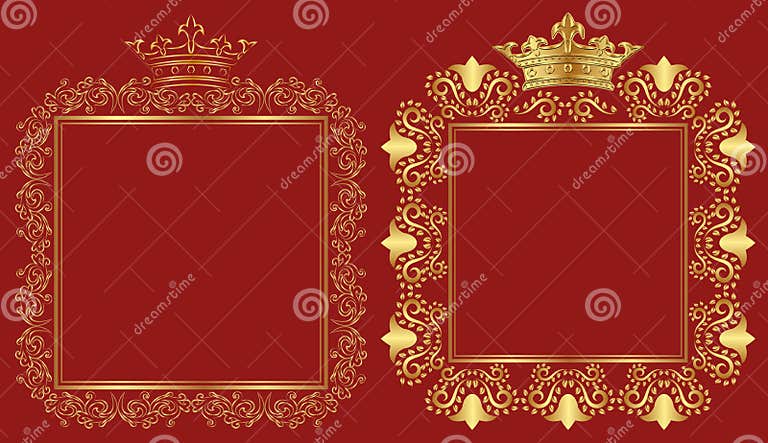 Royal frames stock vector. Illustration of crown, figure - 44204033