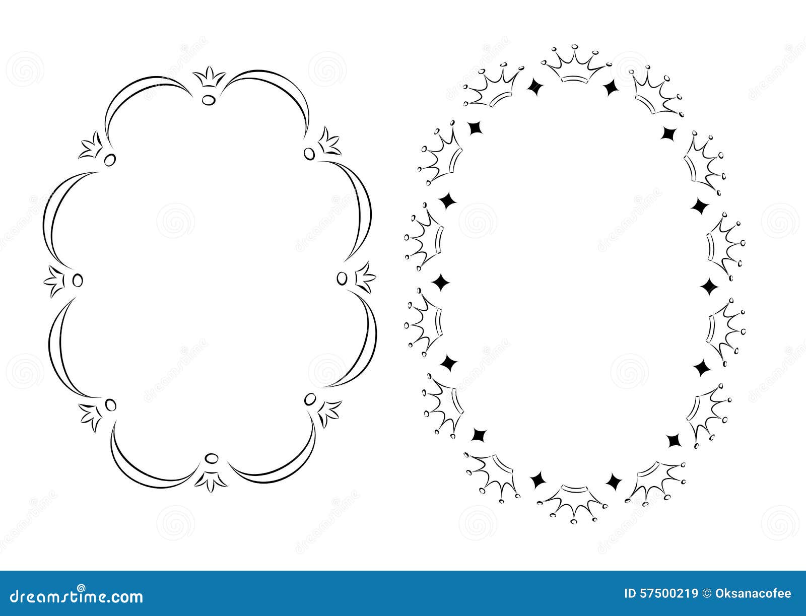 Royal frames. stock vector. Illustration of graphic, crown - 57500219