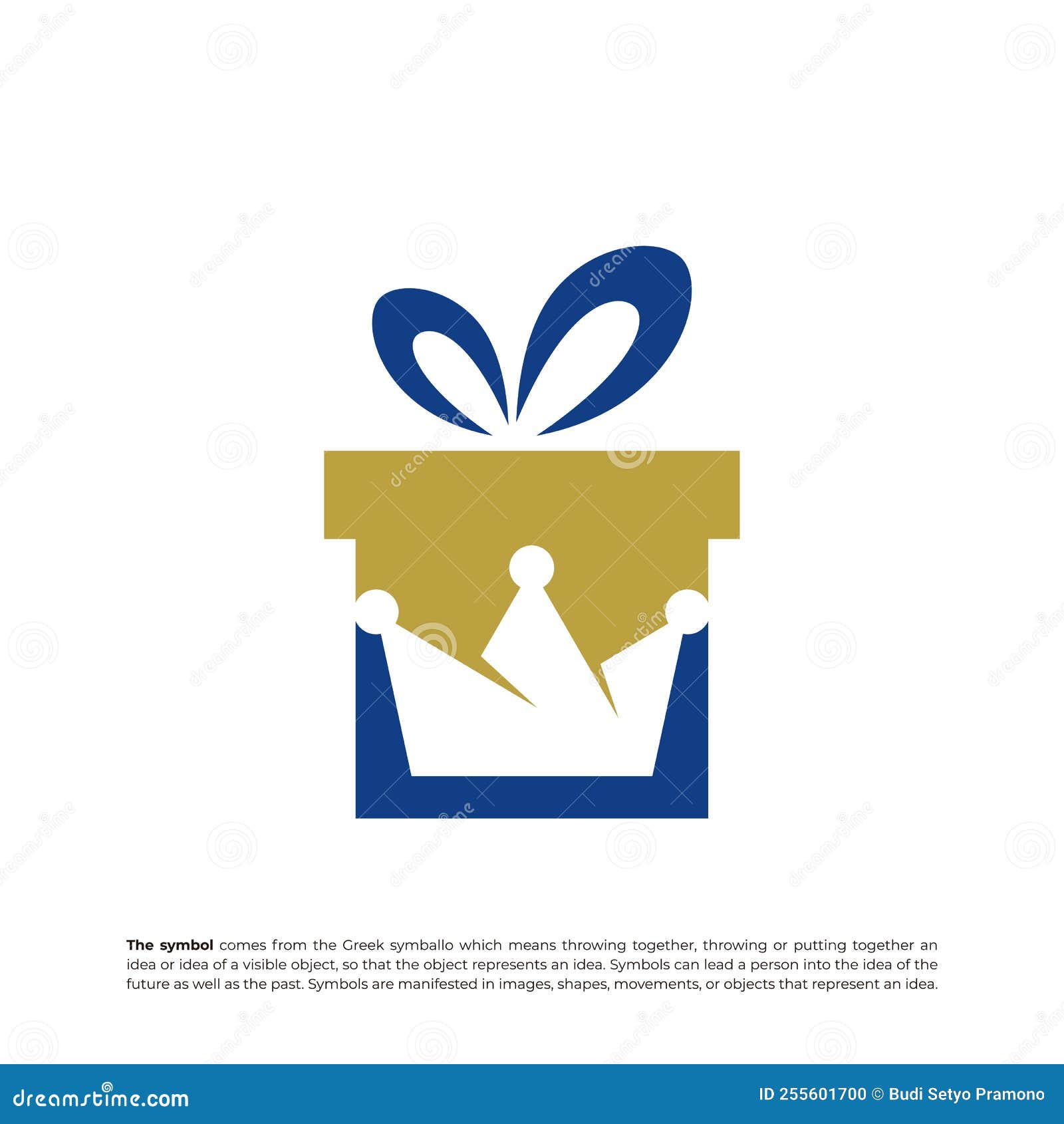 Royal Gift Logo Design Template. King Gift Logo Concept Vector Stock ...