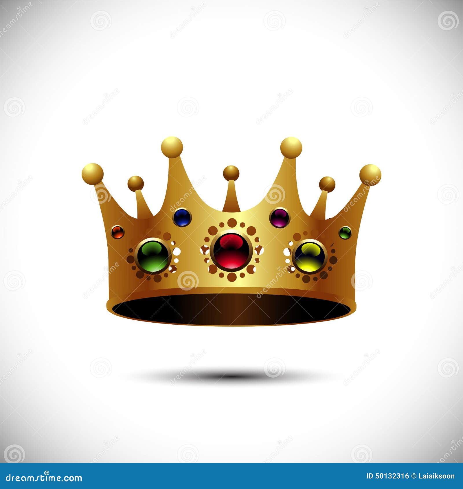 Royal Gold Crown Vector Illustration Stock Vector Illustration Of