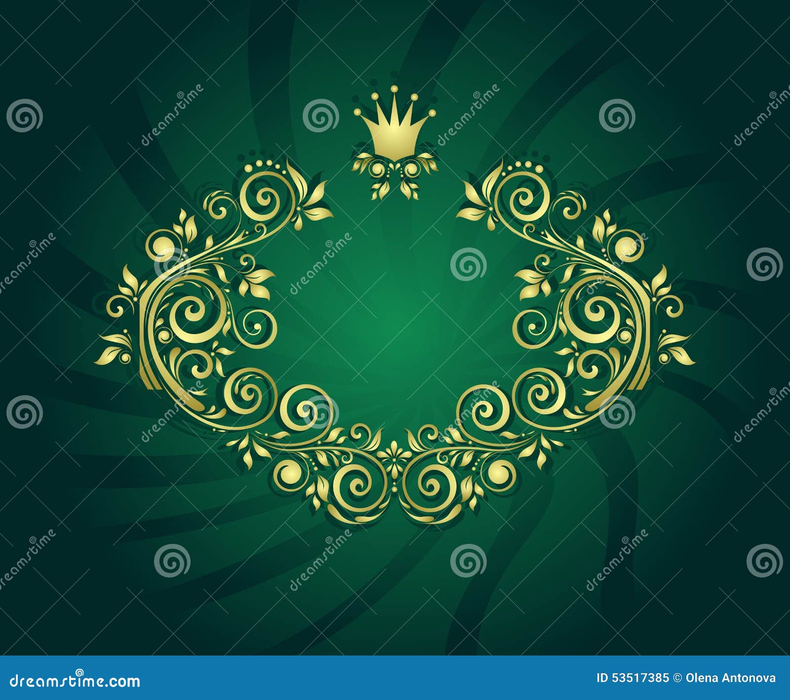 Royal gold frame stock vector. Illustration of frame - 53517385