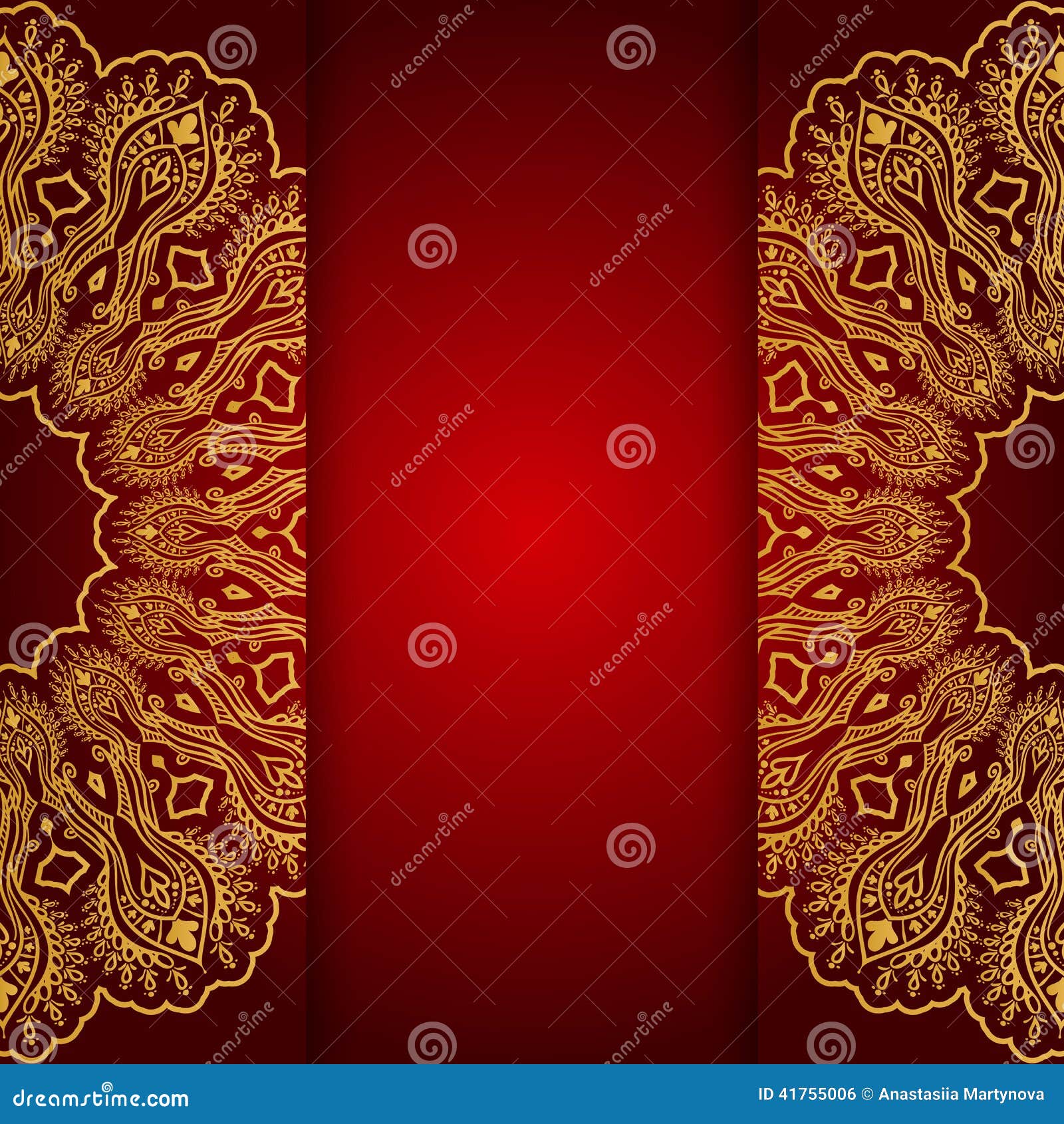 Royal Gold Ornamental Greeting Card Stock Vector - Illustration of ...
