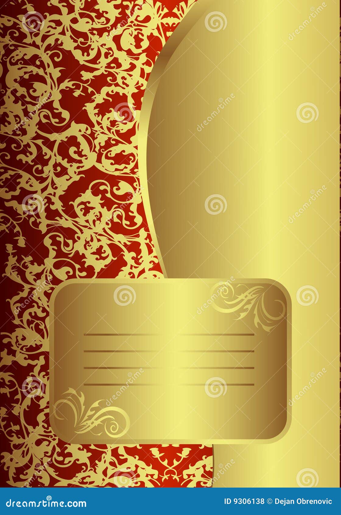 Royal Golden Card stock vector. Illustration of royal - 9306138