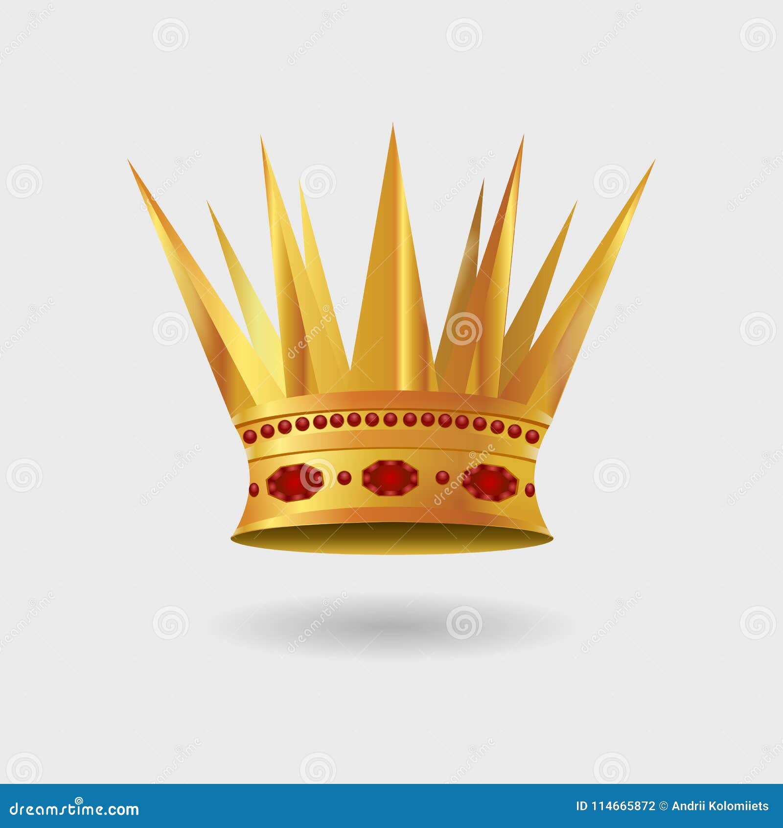 Royal Golden Crown with Gradient Mesh Stock Vector - Illustration of ...