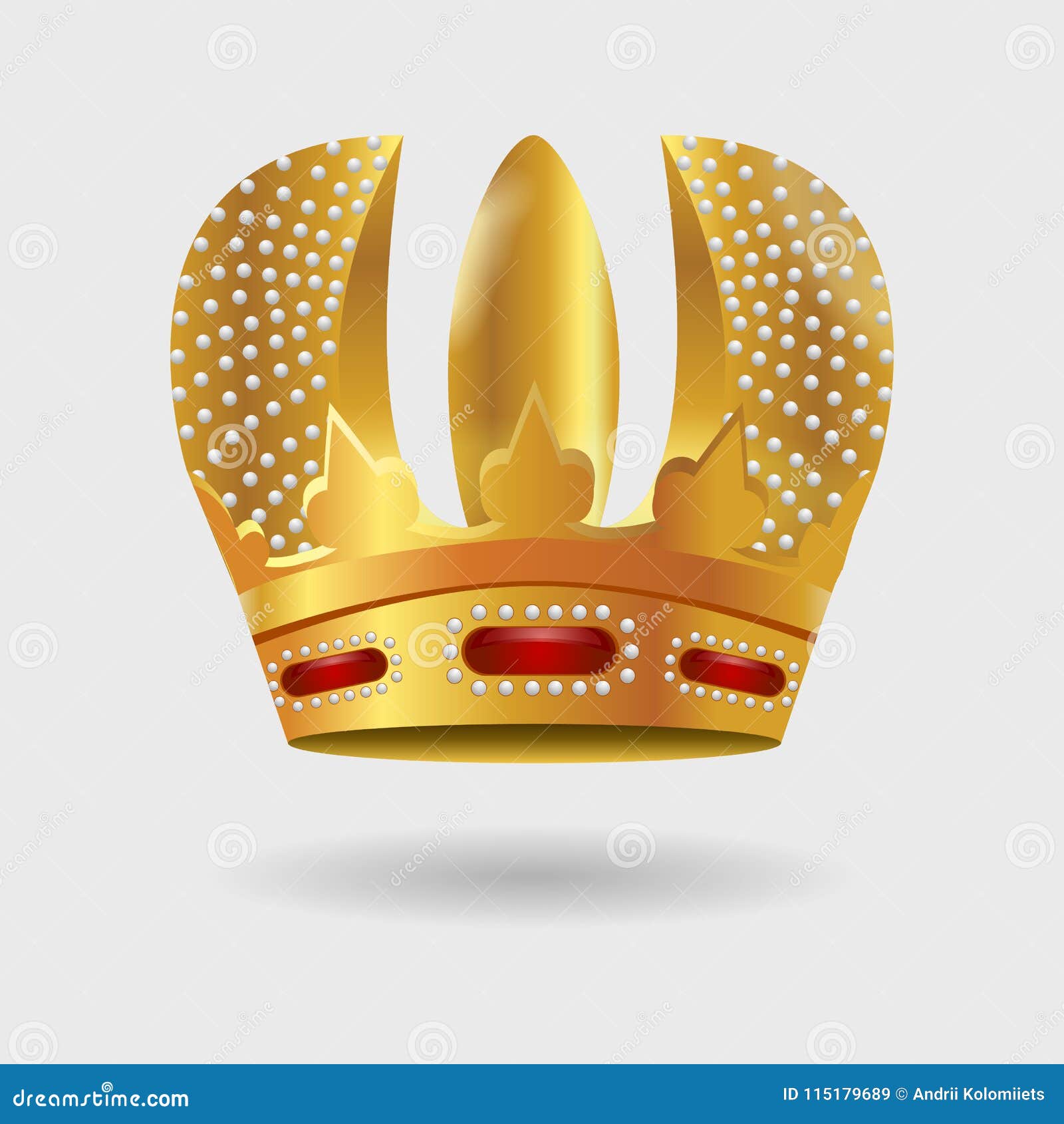 Royal Golden Crown with Gradient Mesh Stock Vector - Illustration of ...