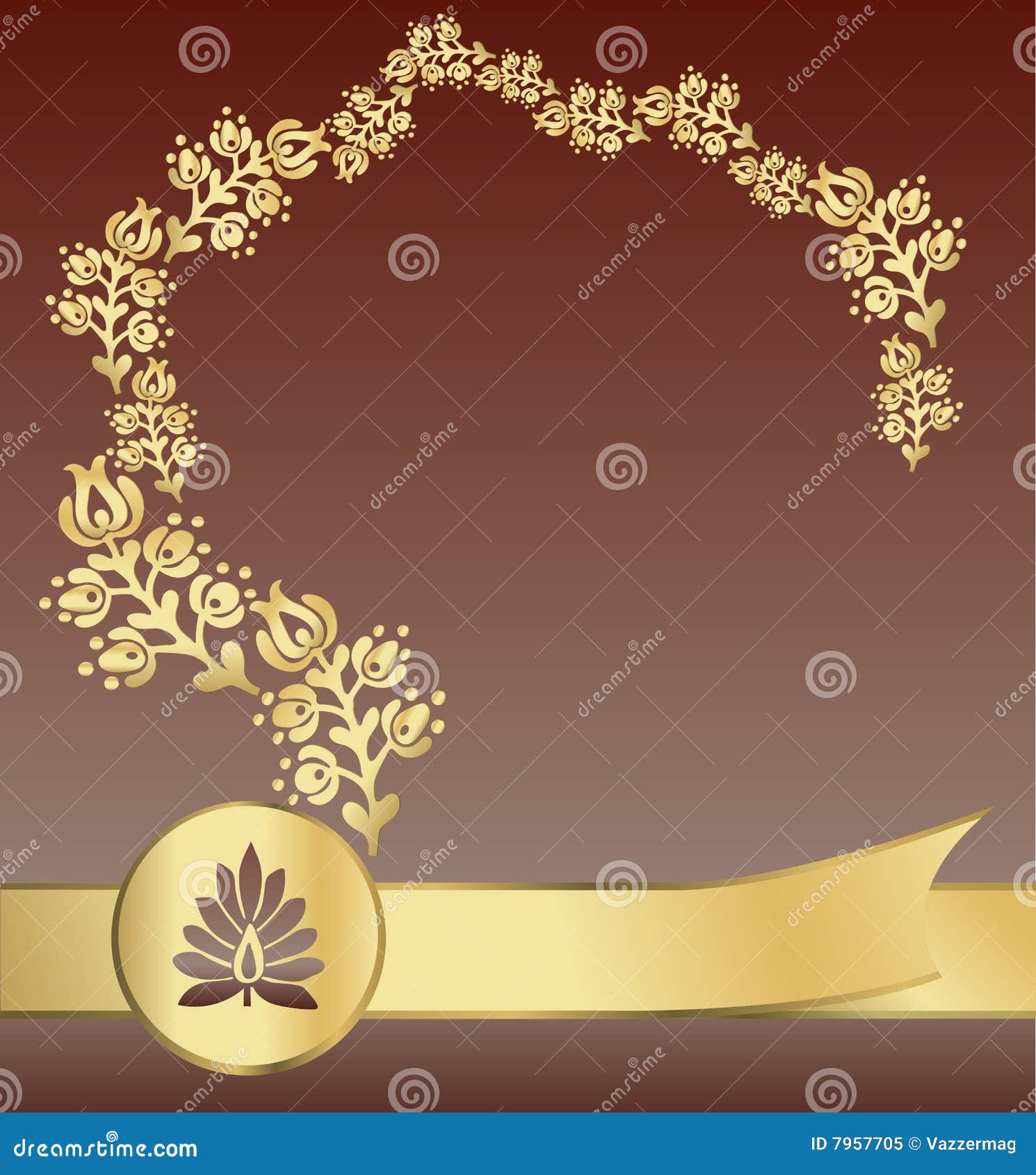 Royal Golden Package stock vector. Illustration of message - 7957705