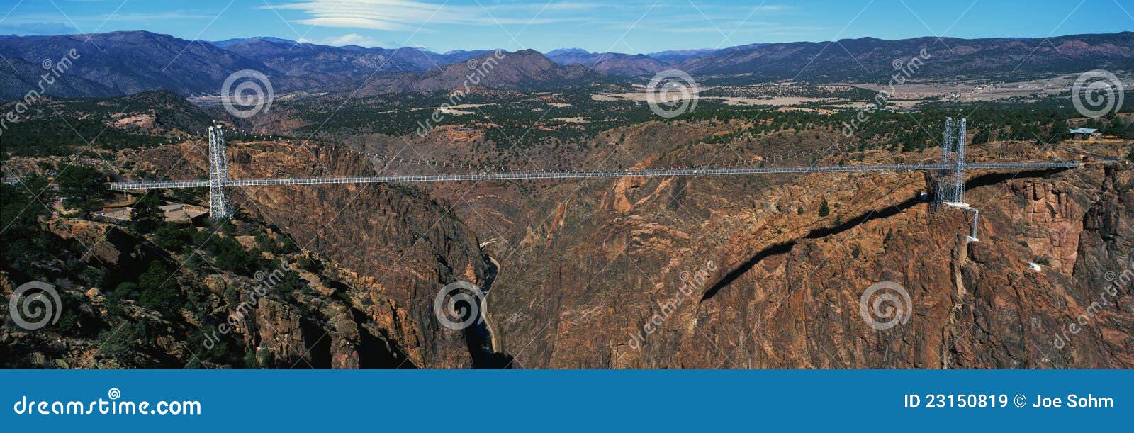 Royal Gorge Bridge Above River, CO Stock Image - Image of scenery ...