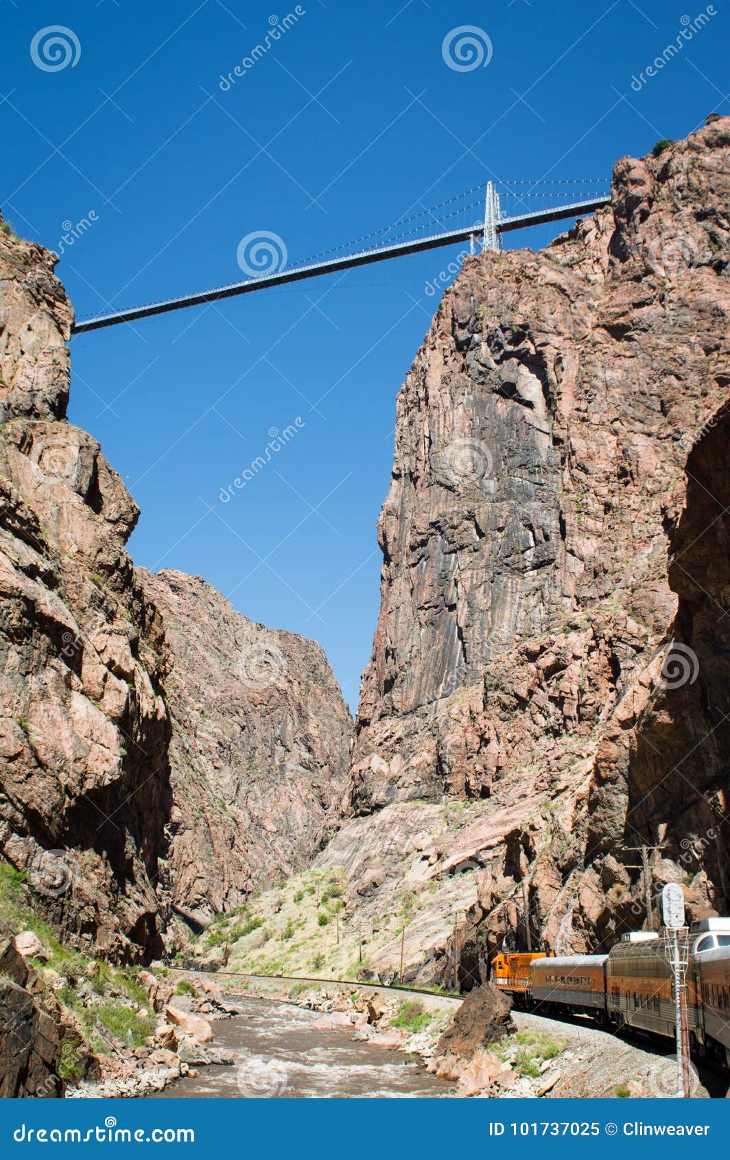 Royal Gorge Bridge from Below Stock Image - Image of colorado ...
