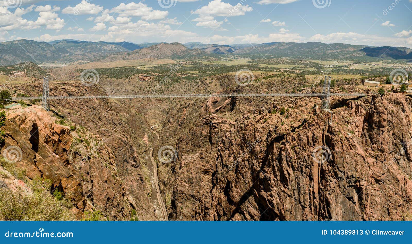 Royal Gorge Bridge Panorama in Colorado Editorial Stock Photo - Image ...
