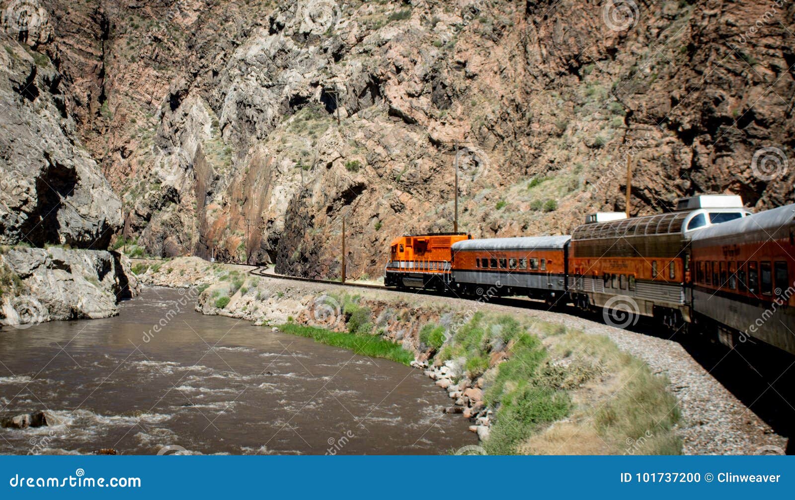 Royal Gorge Train stock photo. Image of water, river - 101737200