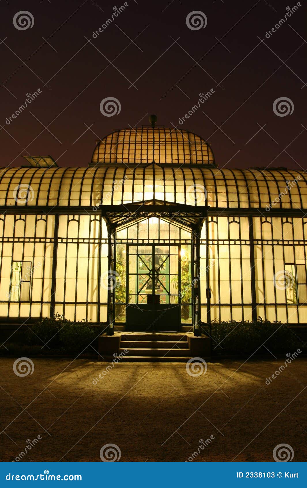 Royal greenhouse at night stock image. Image of botany - 2338103