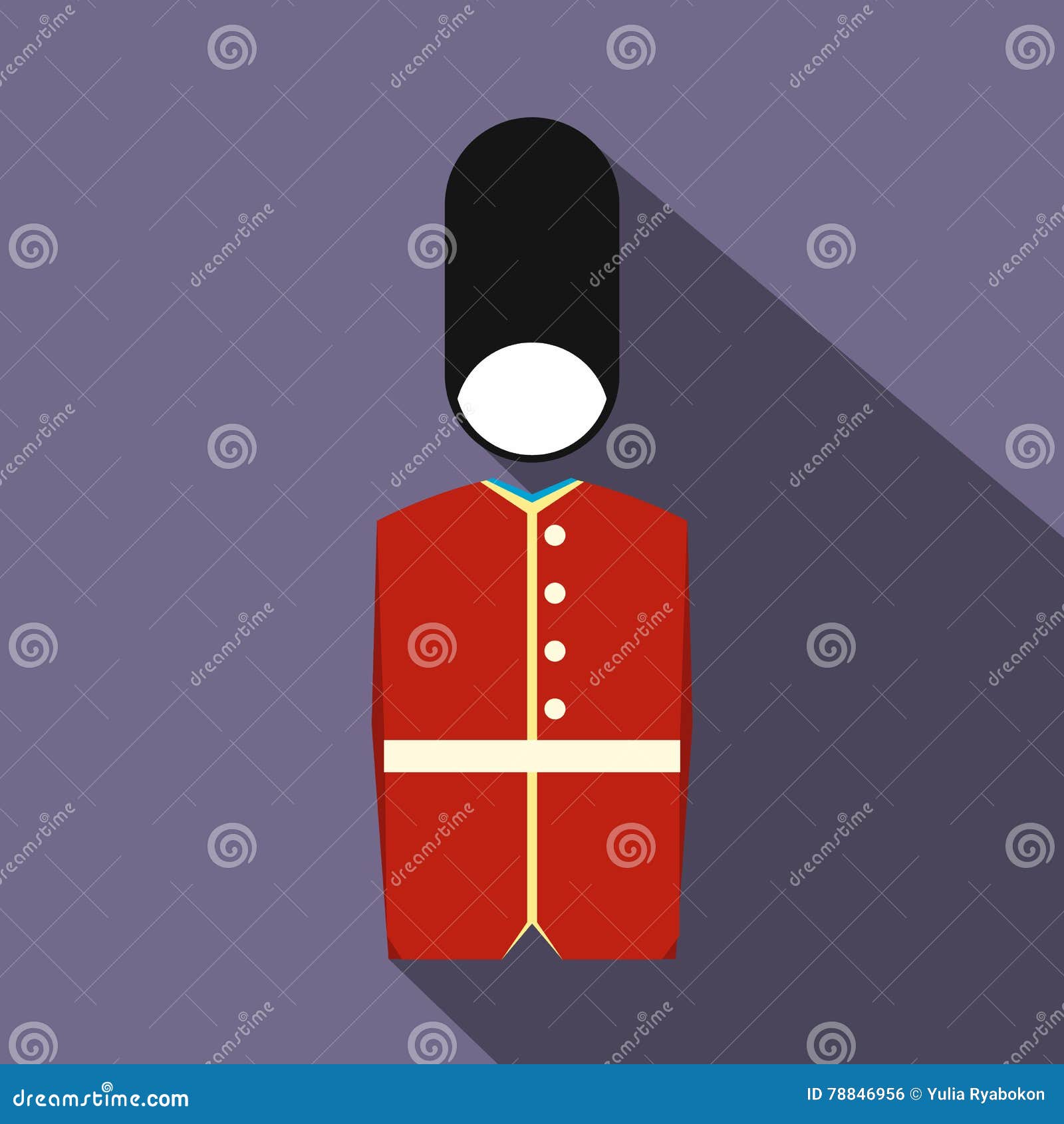 A Royal Guard Icon, Flat Style Stock Vector - Illustration of europe ...