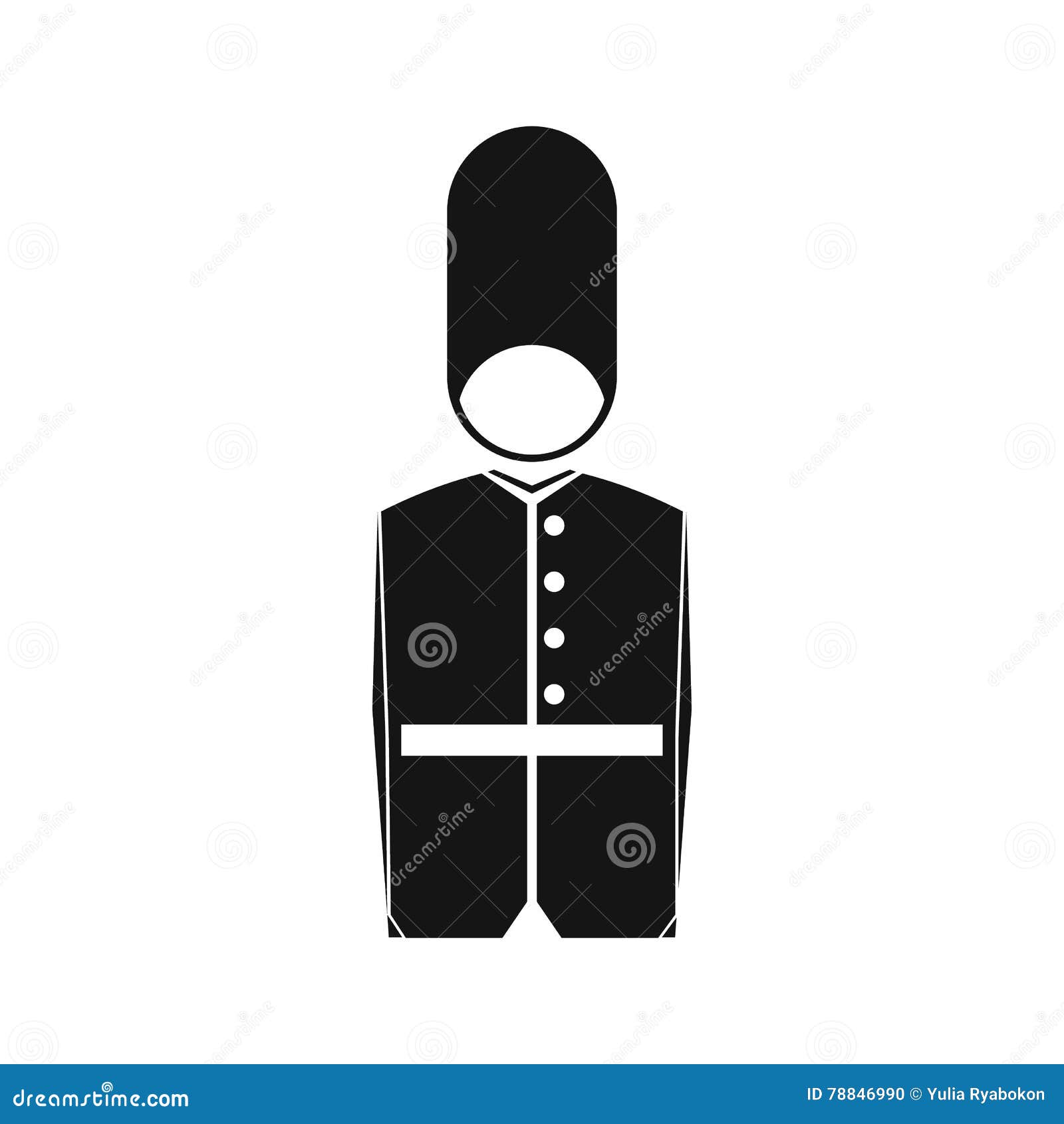 A Royal Guard Icon, Simple Style Stock Vector - Illustration of london ...