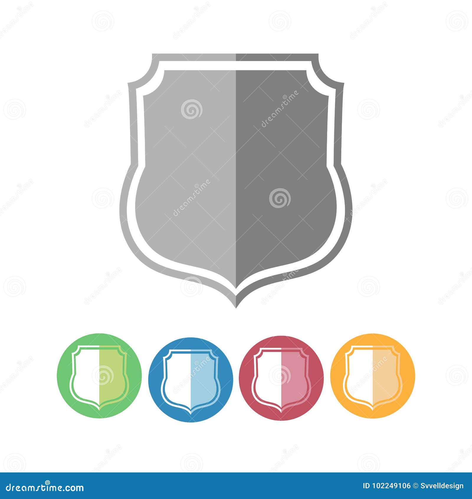 Royal Guard Shield Icons stock vector. Illustration of decoration ...