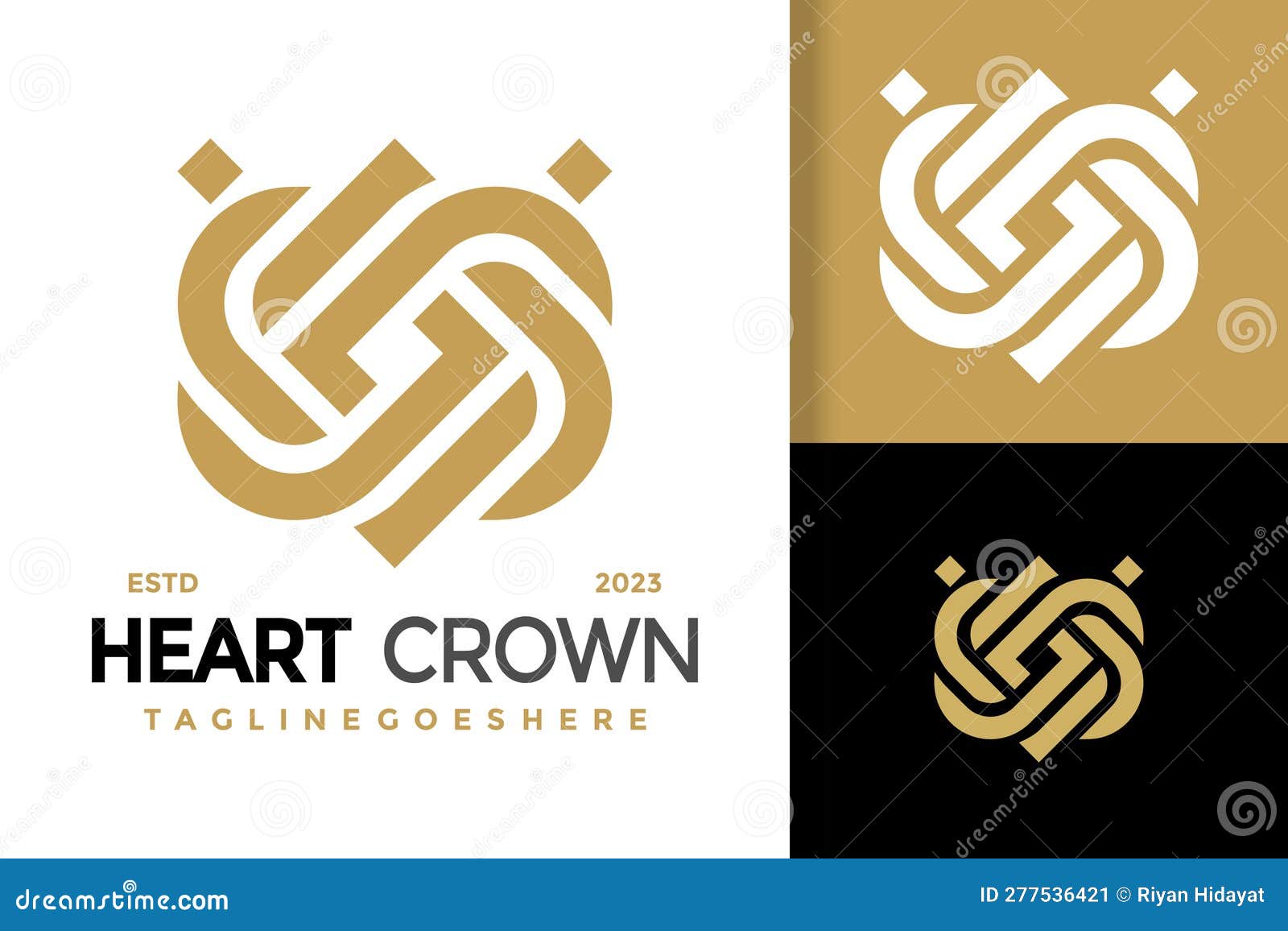 Royal Heart Crown Logo Vector Icon Illustration Stock Vector ...