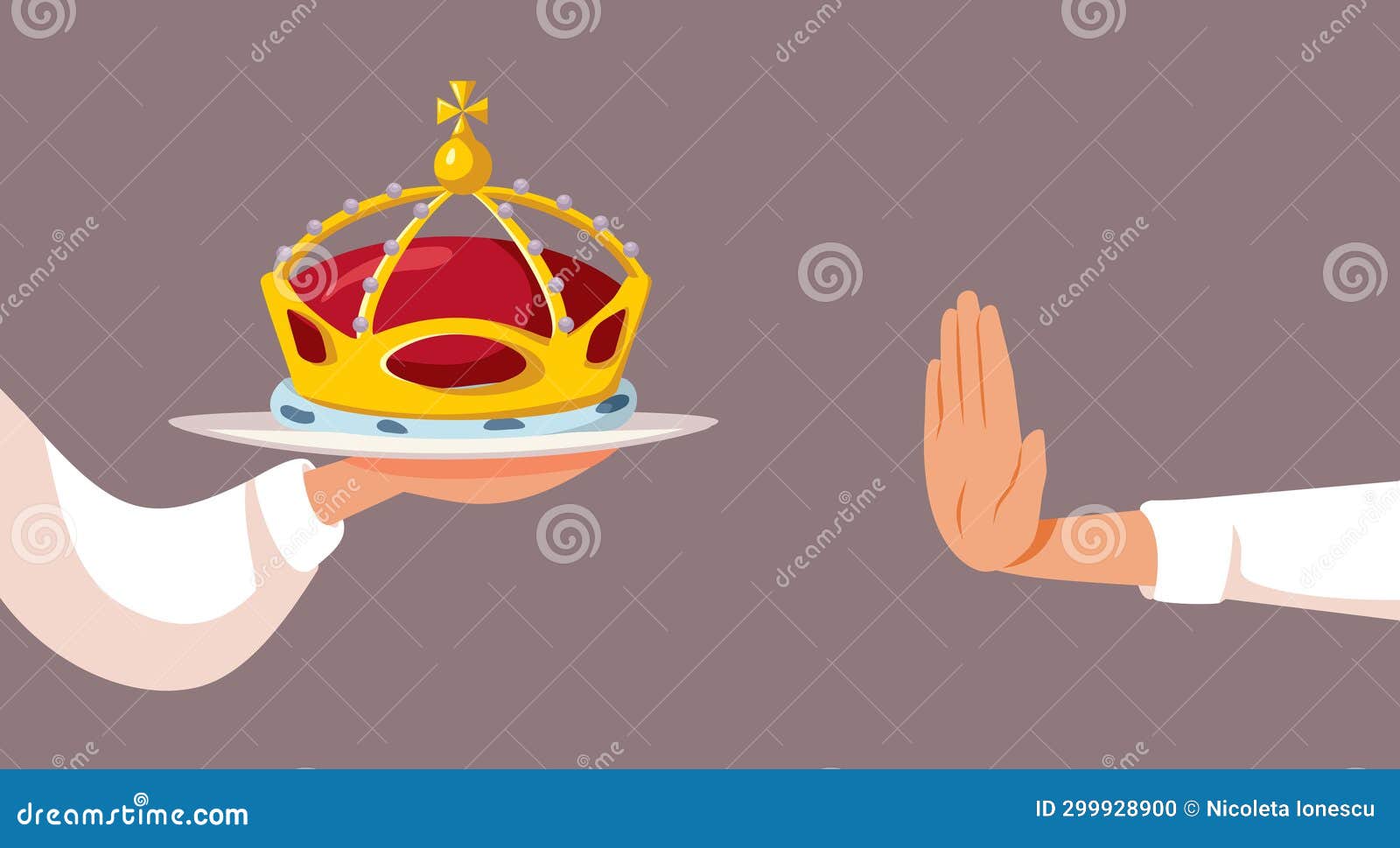 Person Refusing An Apple Vector Cartoon Illustration | CartoonDealer ...